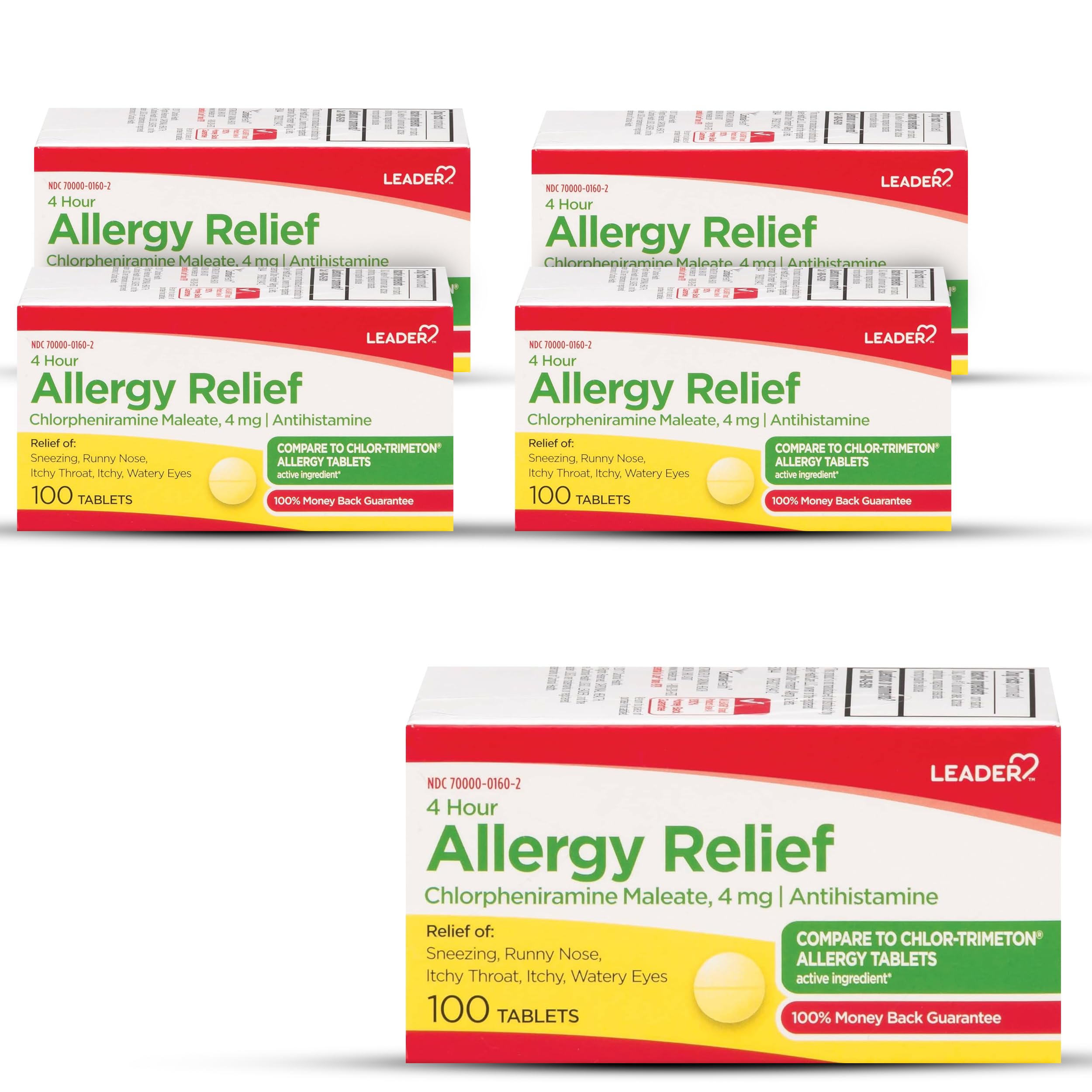 Snapklik.com : Leader 4 Hour Allergy Relief, Chlorpheniramine Maleate ...