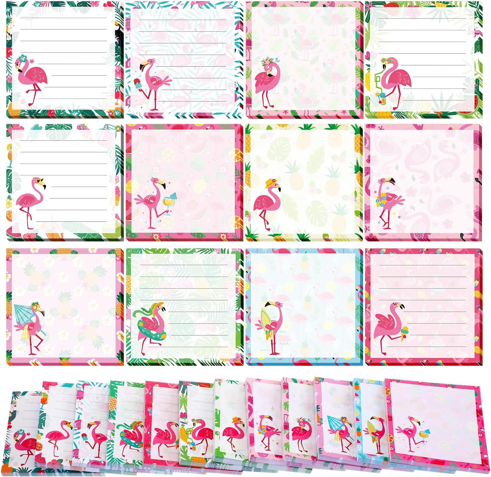 Amazon.com : 32 Pack Summer Sticky Notes Beach Sticky Notepad Fruit ...
