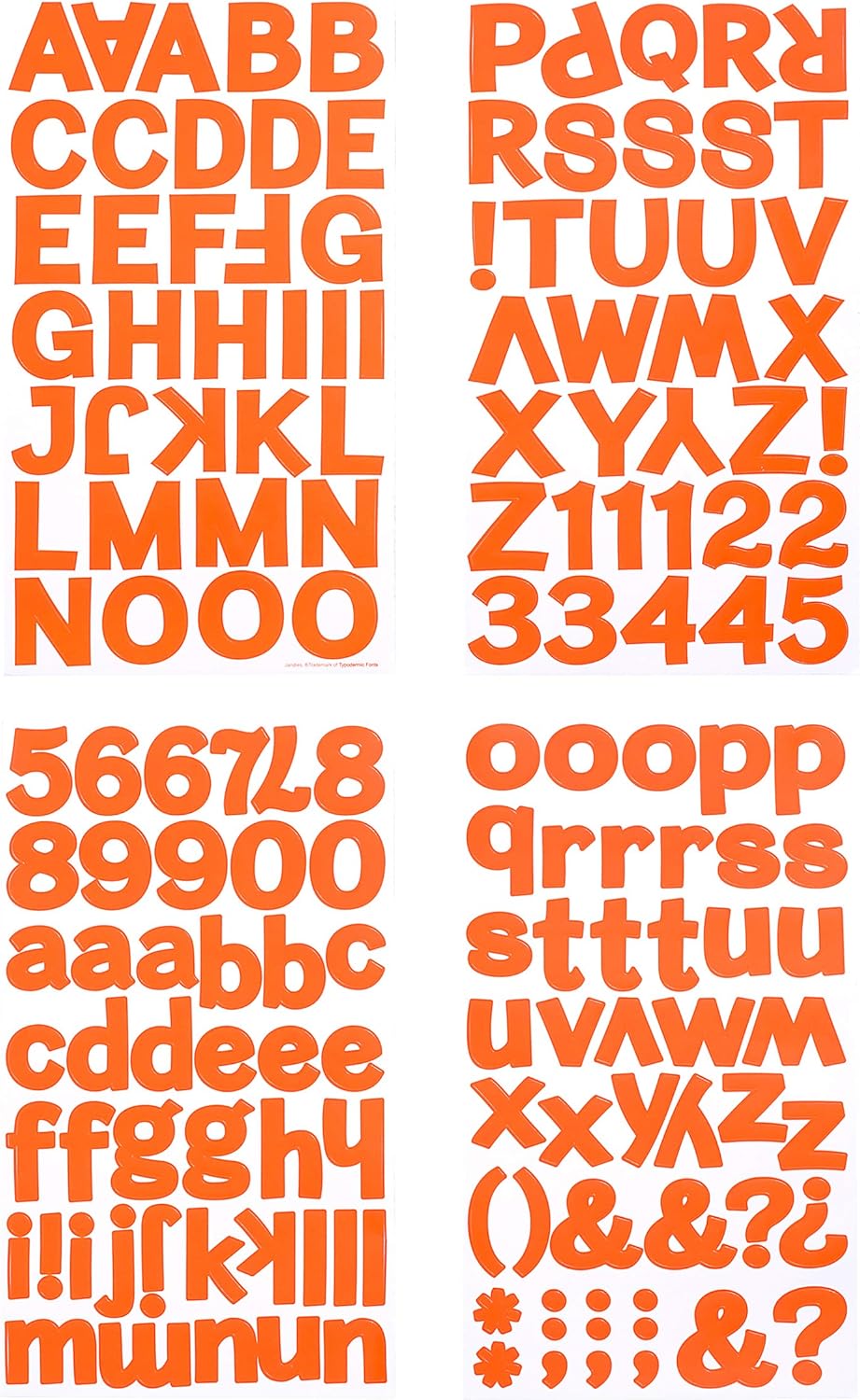 Amazon.com: Darice Orange, Large Block Font Letter Stickers, 160 pc ...