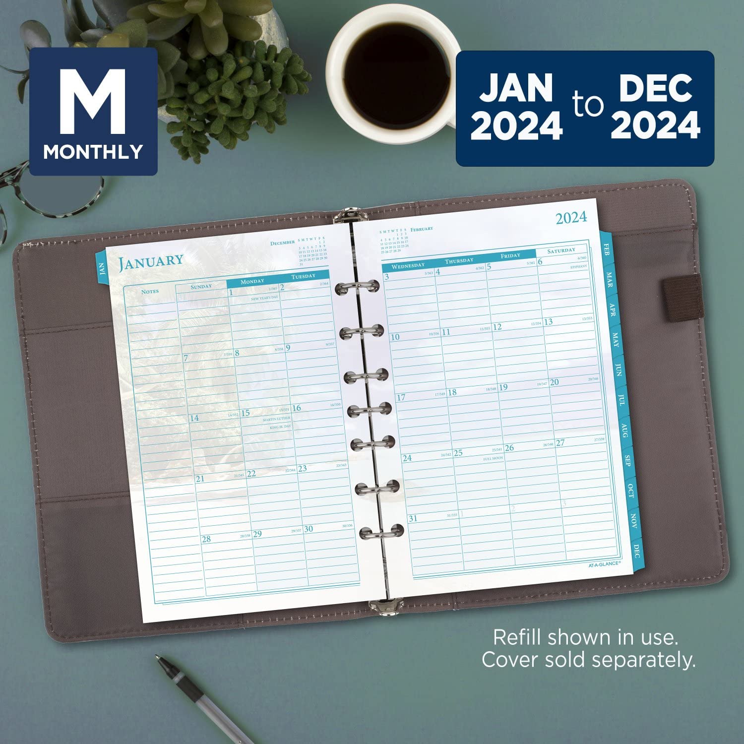 Snapklik At A Glance 2024 Daily Monthly Planner 5 1 2 X 8 1 2
