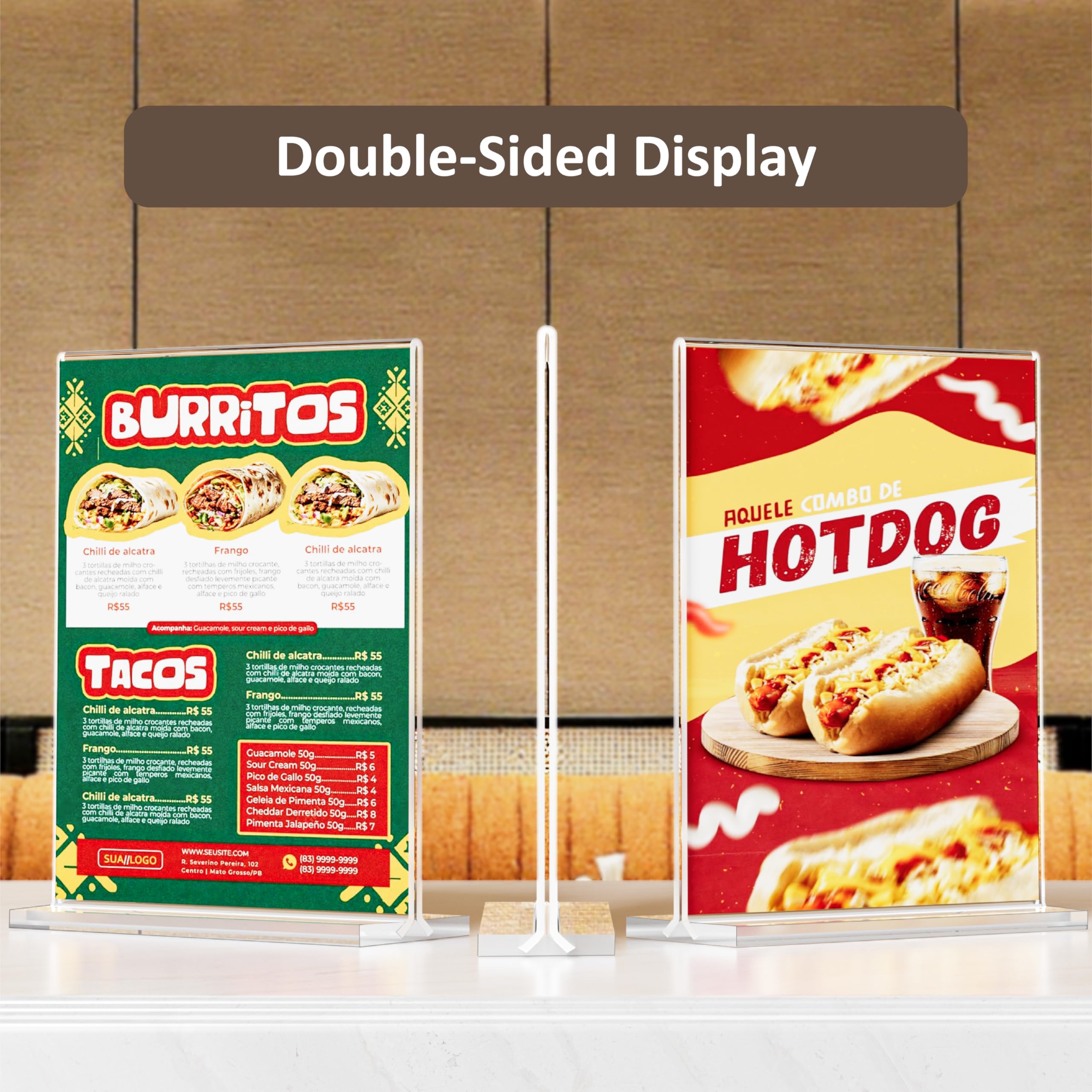 Snapklik.com : 8.5x11 Acrylic Sign Holder 18 Pack, Vertical Double ...