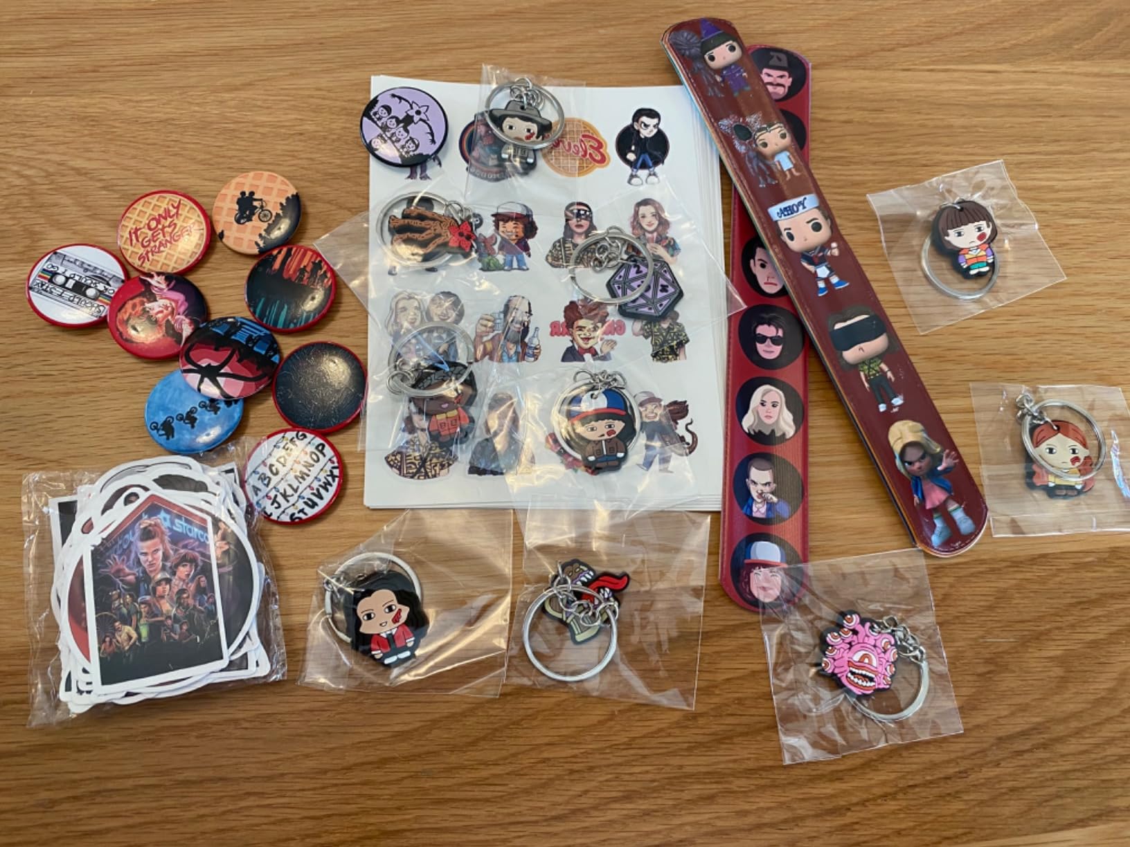 Yrmysrx Stranger Party Favors Gift Set Include 10 Slap Bracelets, 10 ...