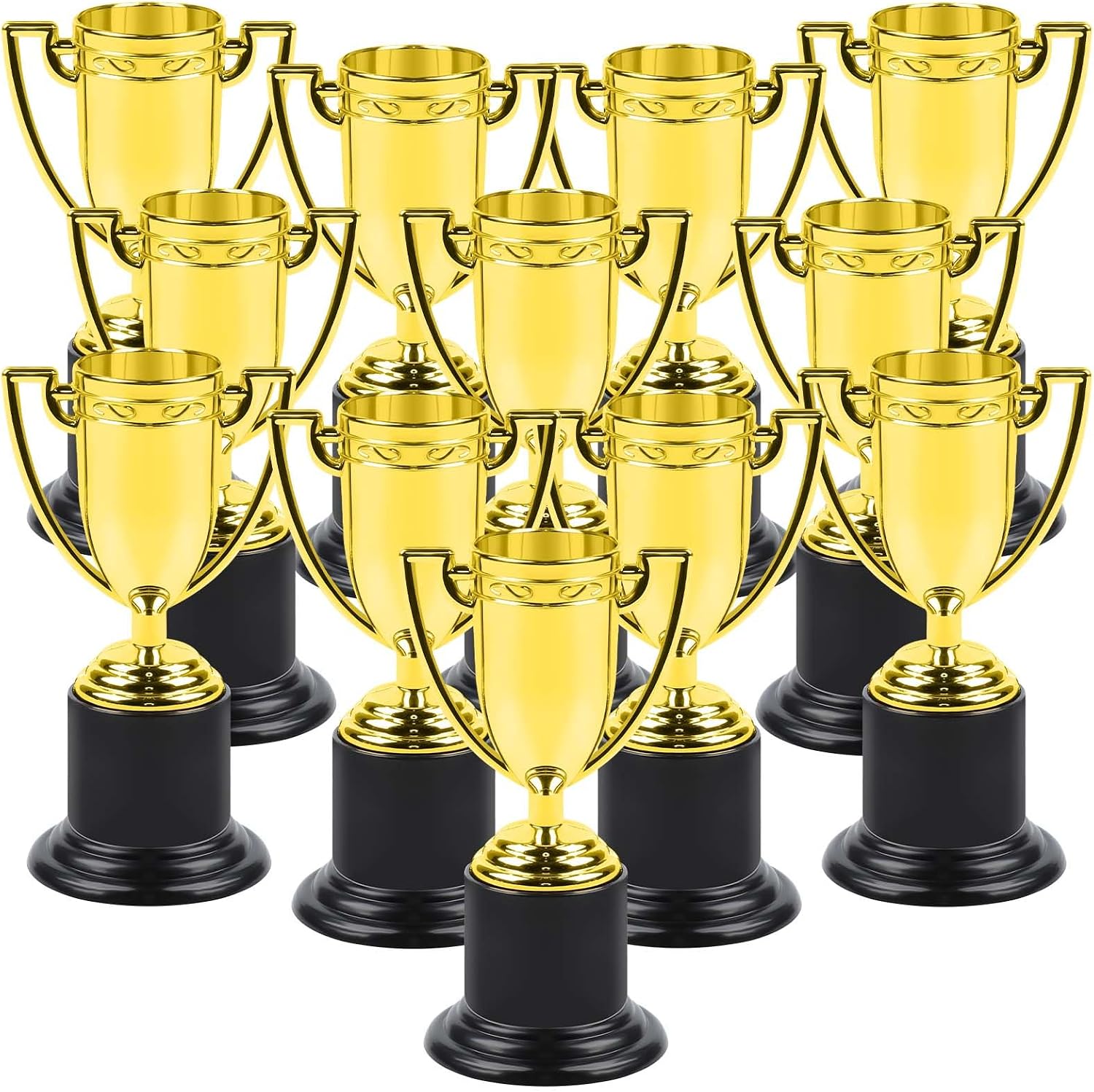 ASVEL Trofeo de Plástico Dorado,12 Pcs Trofeos de plástico para trofeos ...