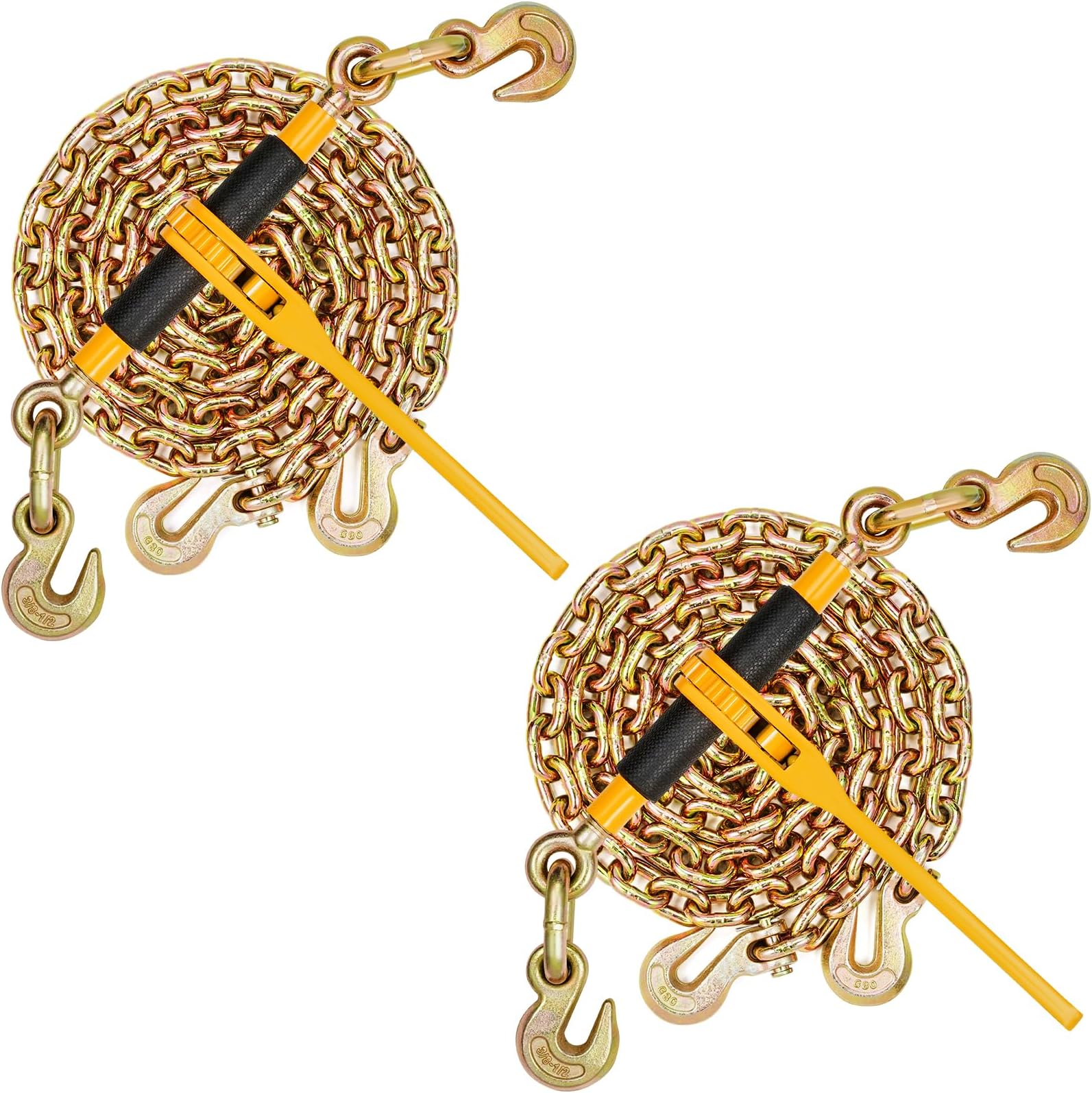 Amazon.com: VEVOR Ratchet Chain Binder, 5/16"-3/8", 7100 lbs Load Limit ...