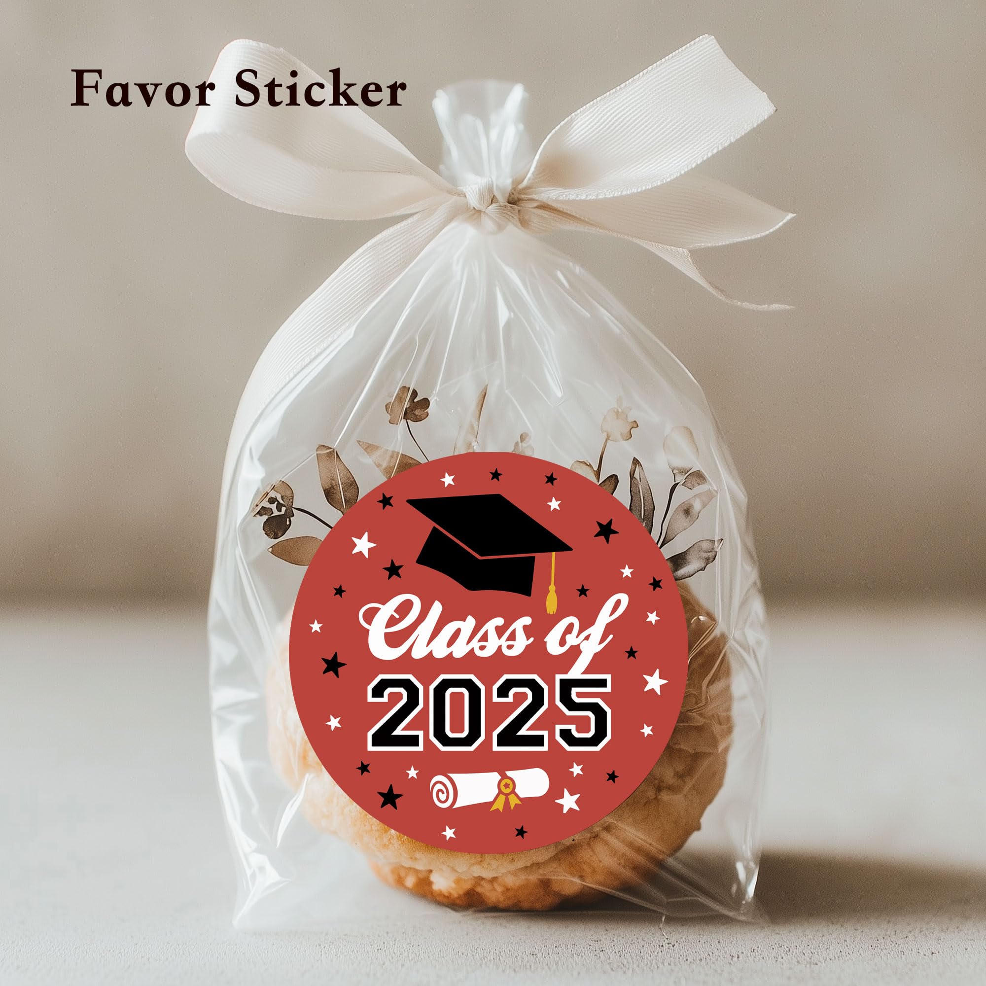 Snapklik.com : 120 Pack 2025 Graduation Stickers Red Class Of 2025 ...