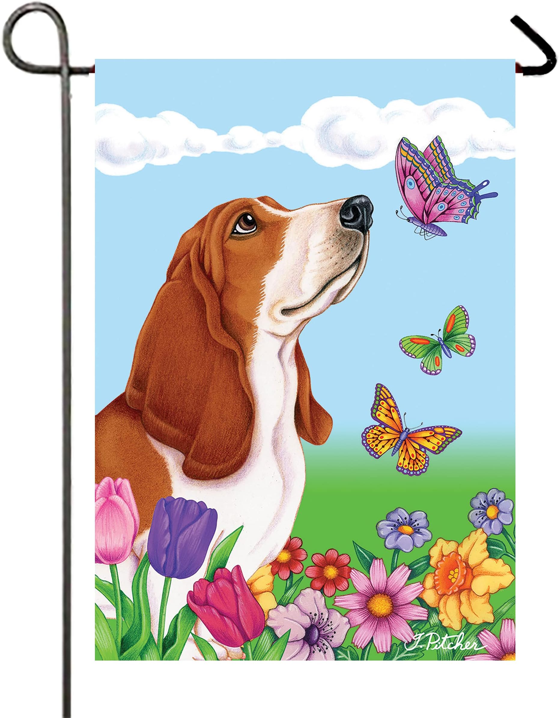 Amazon.com : Dachshund Red - Best of Breed Butterfly Garden Flag ...