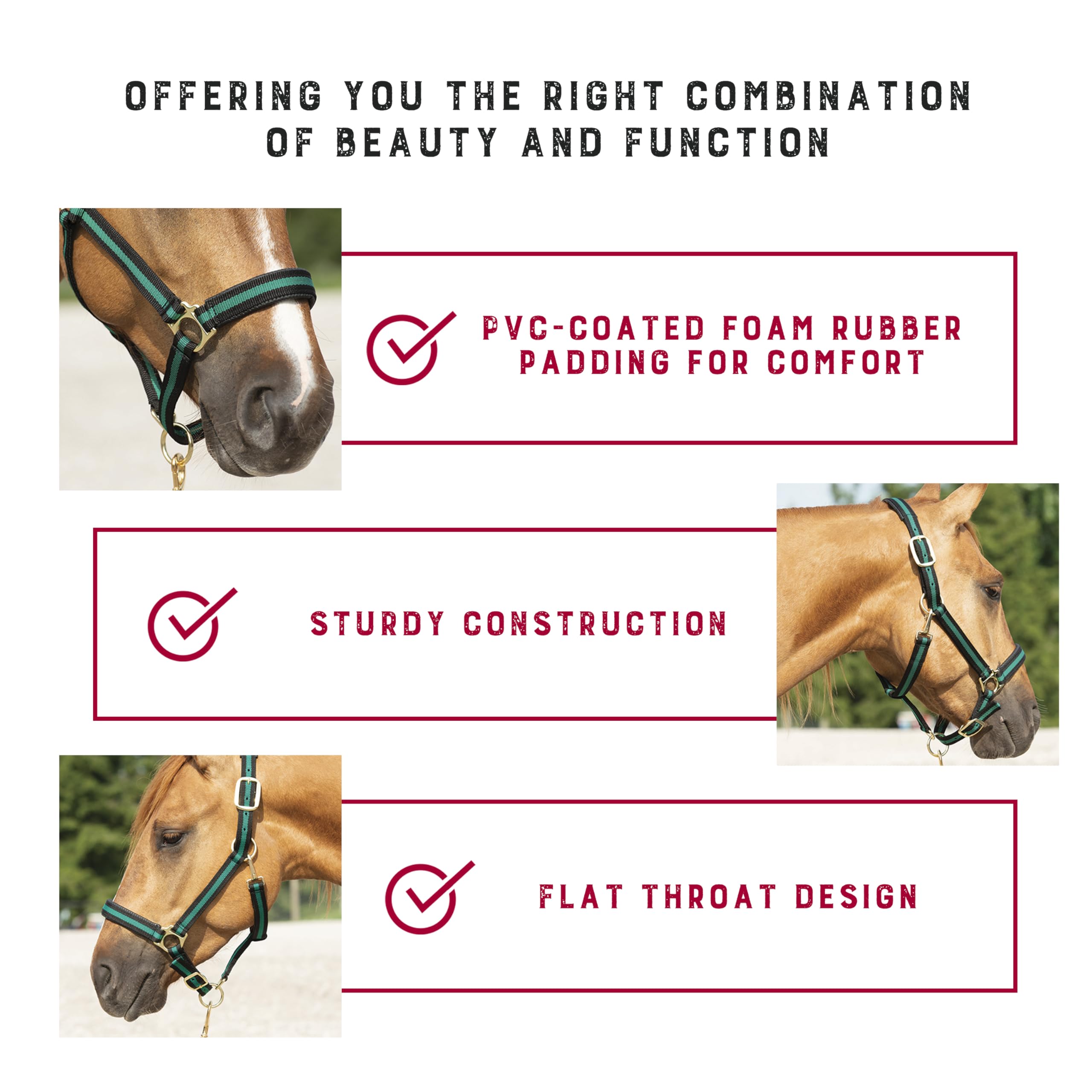 Snapklik.com : Weaver Leather Nylon Horse Halter, Padded And Adjustable ...