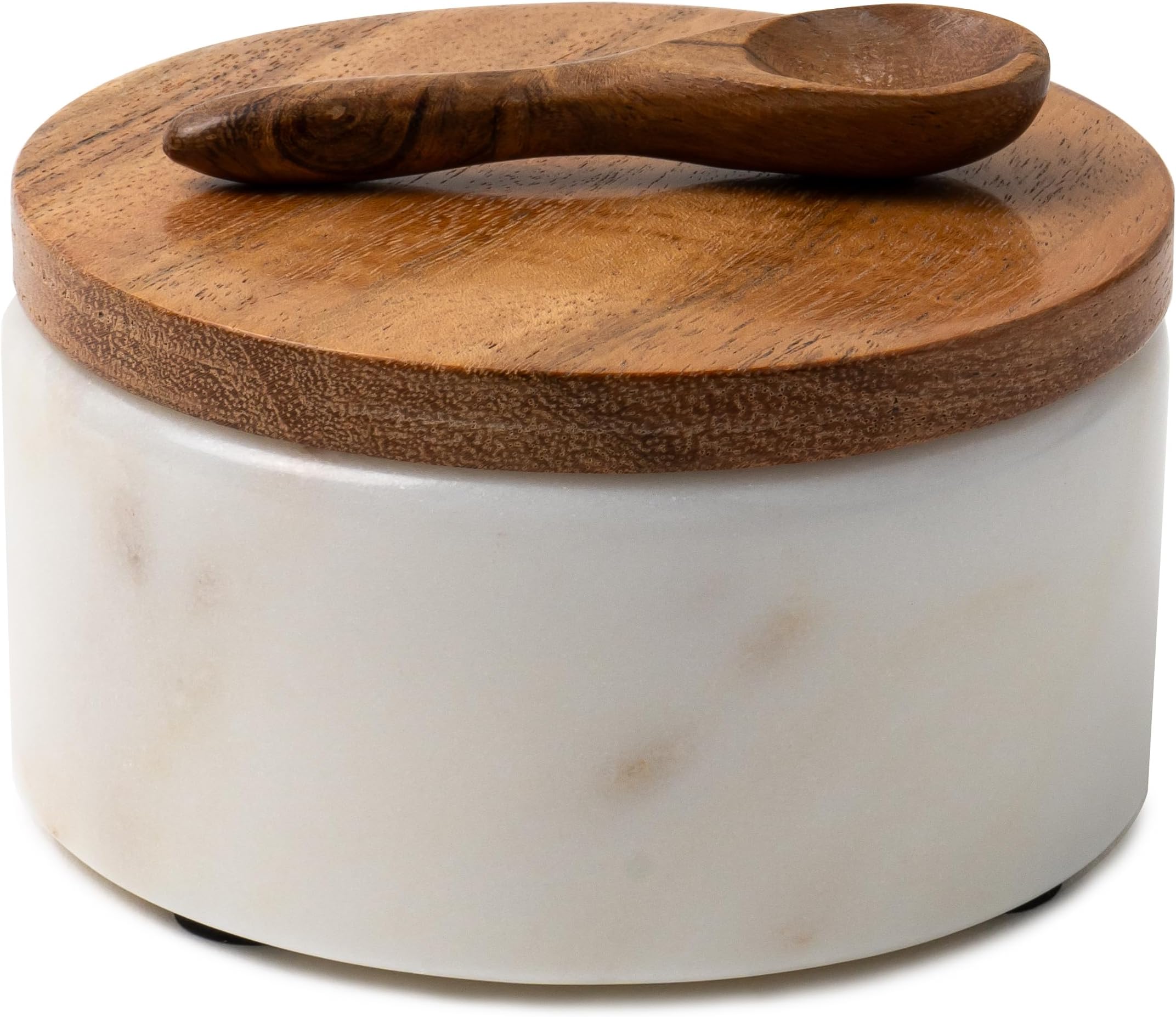 Amazon.com: Kaizen Casa Acacia Wood Salt or Spice Box with Swivel Cover ...