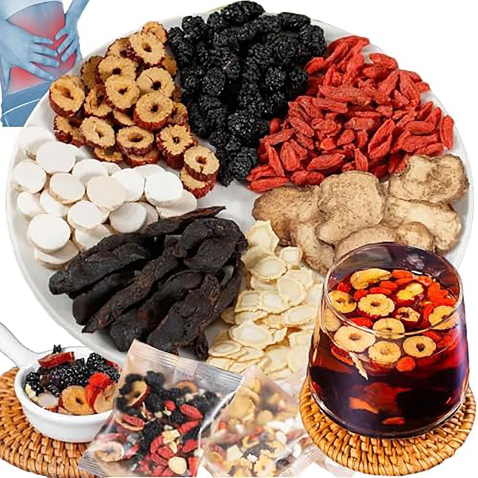 Amazon.com : Kidney Tea Formula Ginseng Six Treasure Tea, Te Renal ...