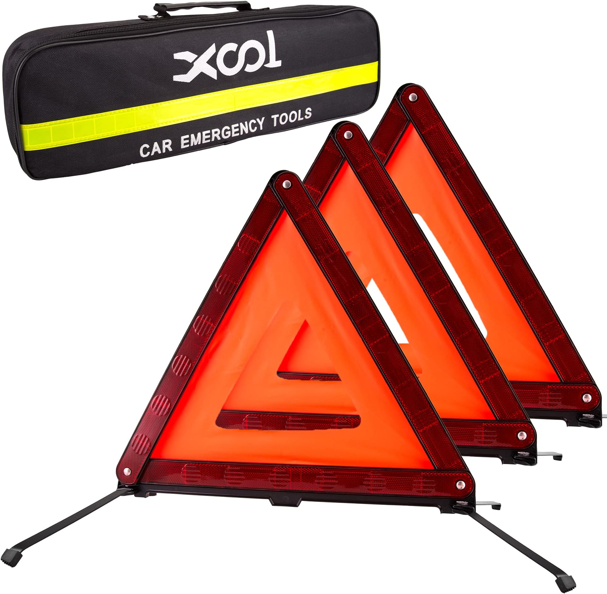 XOOL Triple Warning Triangle Emergency Warning Triangle Reflector ...