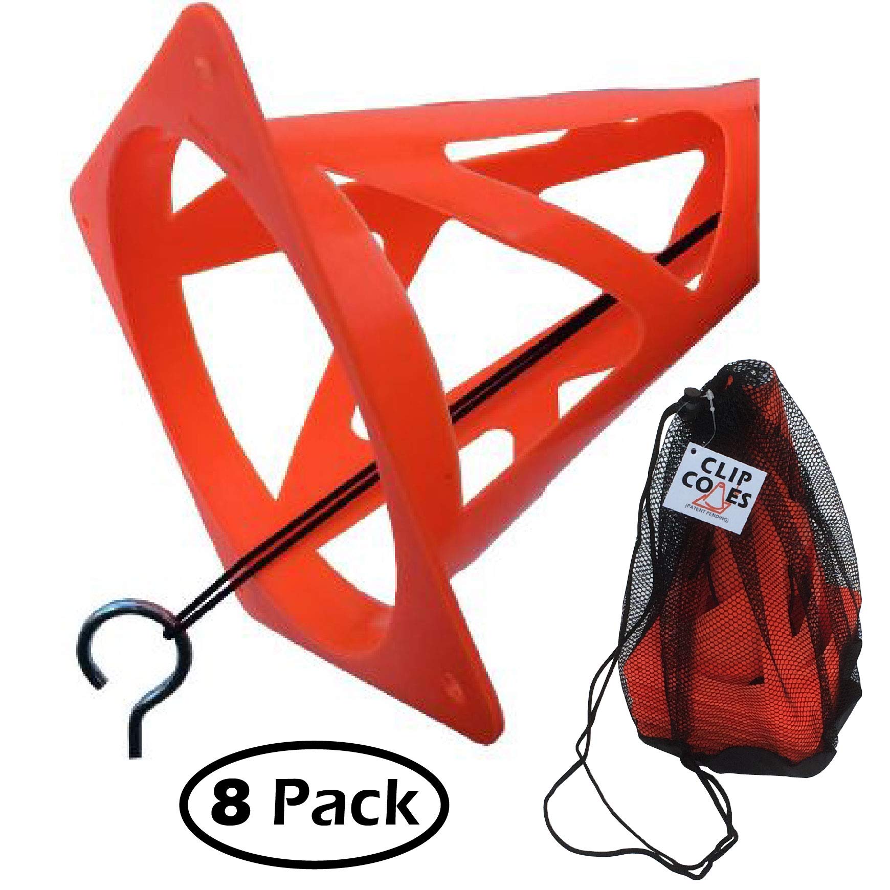 Buy ClipCones Deluxe Soccer Cones with Wind Stakes and Carry Bag for ...