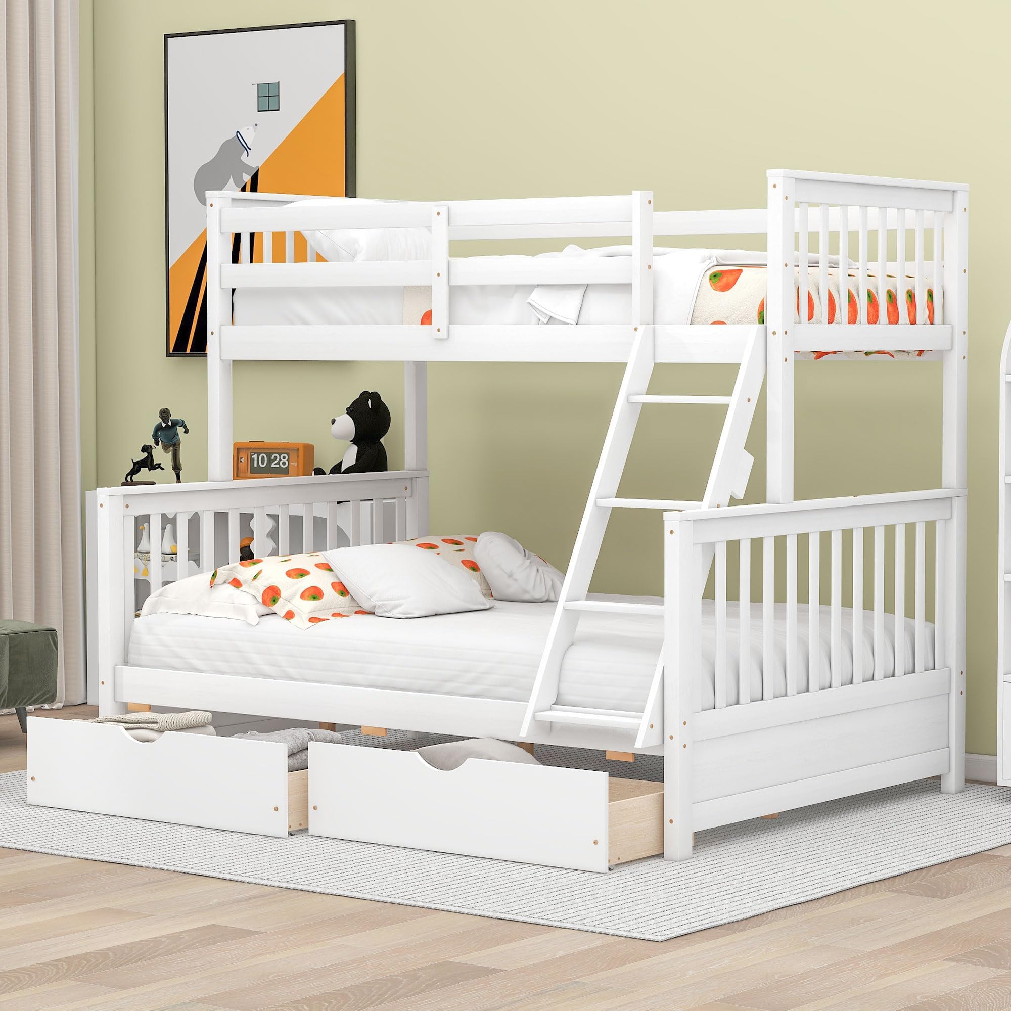 Detachable Bunk Bed Frame With Trundle - Grey at Helen Ervin blog