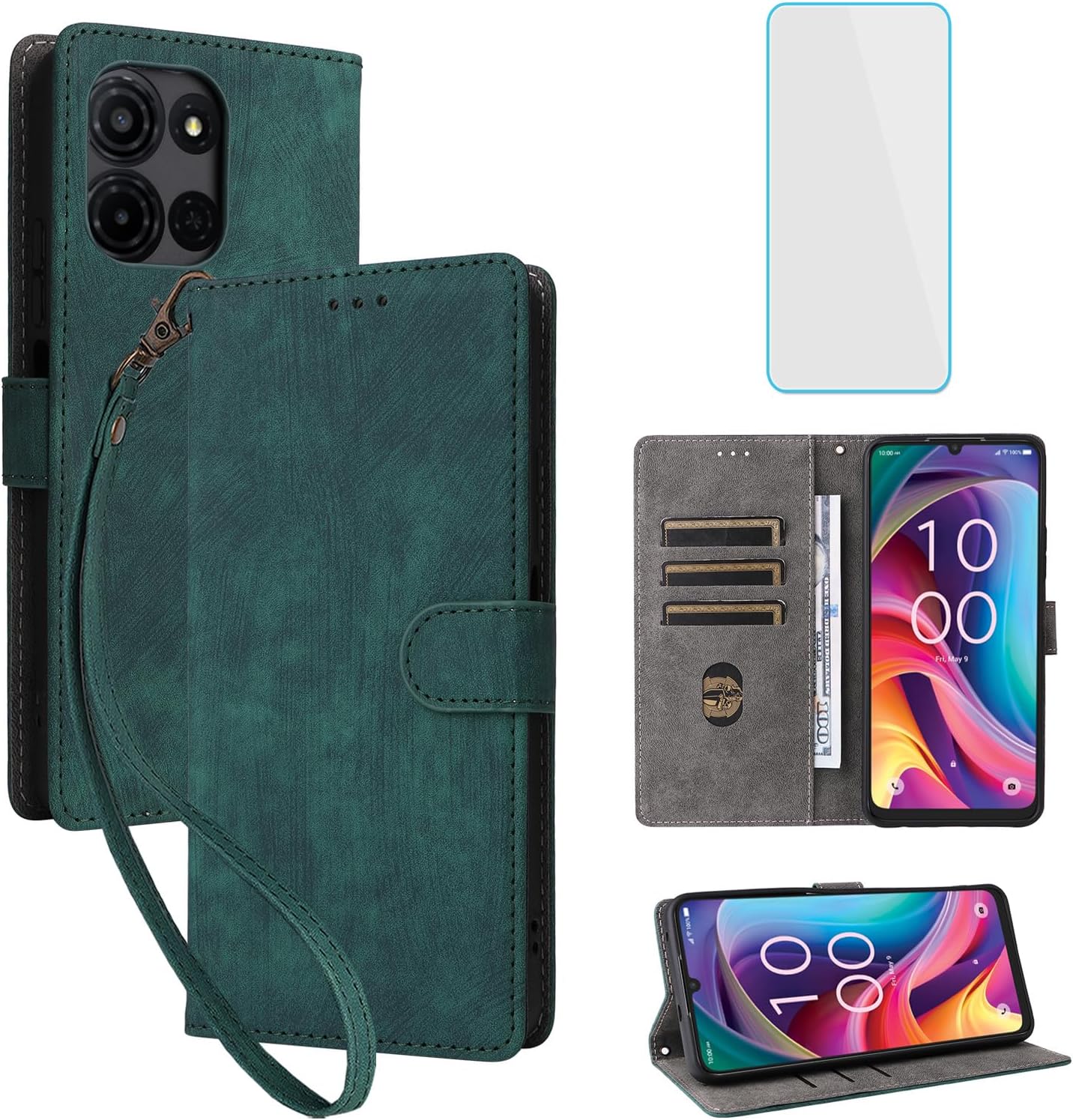 Amazon.com: IUQXU for TCL K32 5G/TCL K33 5G Wallet Phone Case with ...