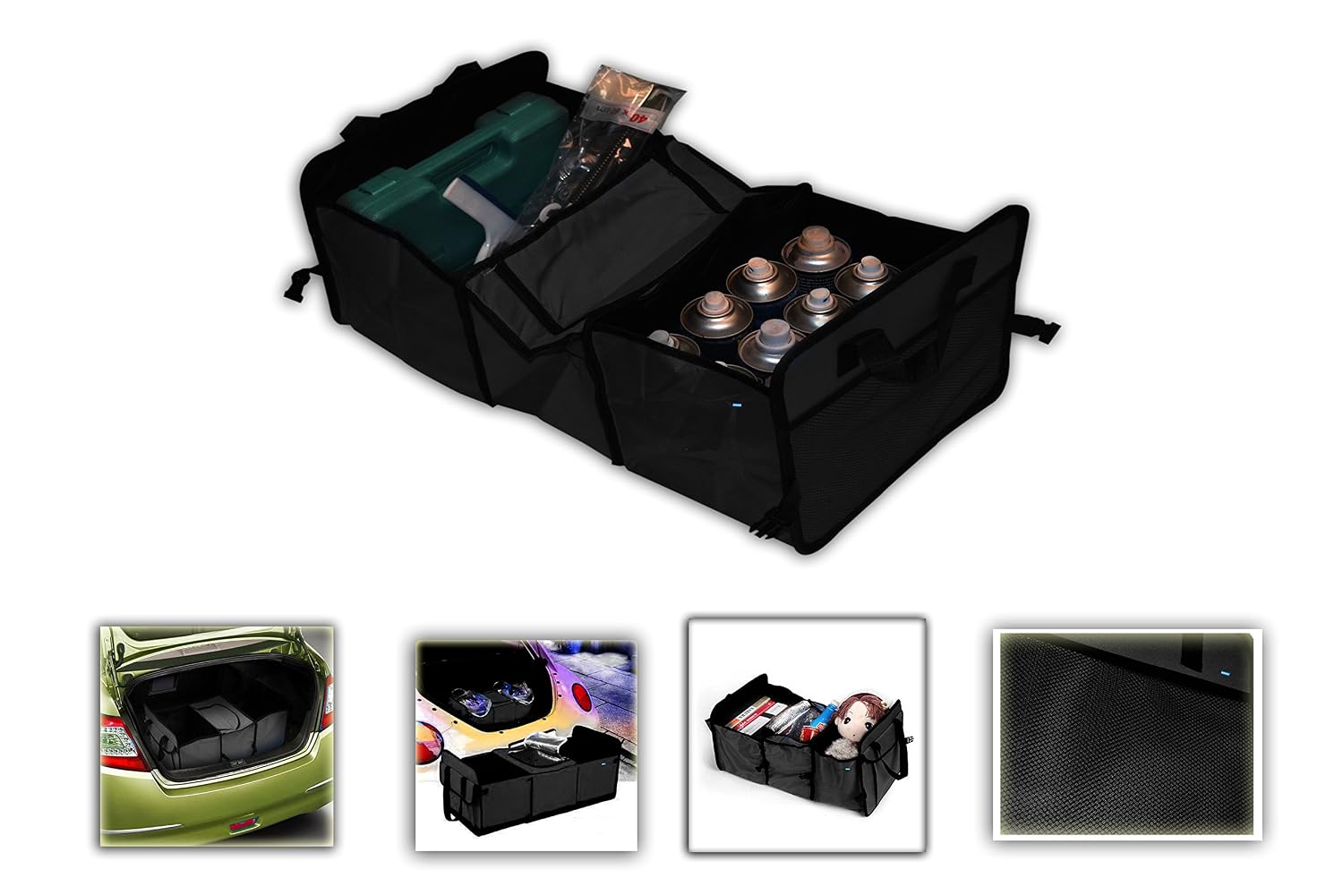 NIKAVI Heavy Duty Collapsible Boot Organiser Multipurpose SUV Trunk Car ...