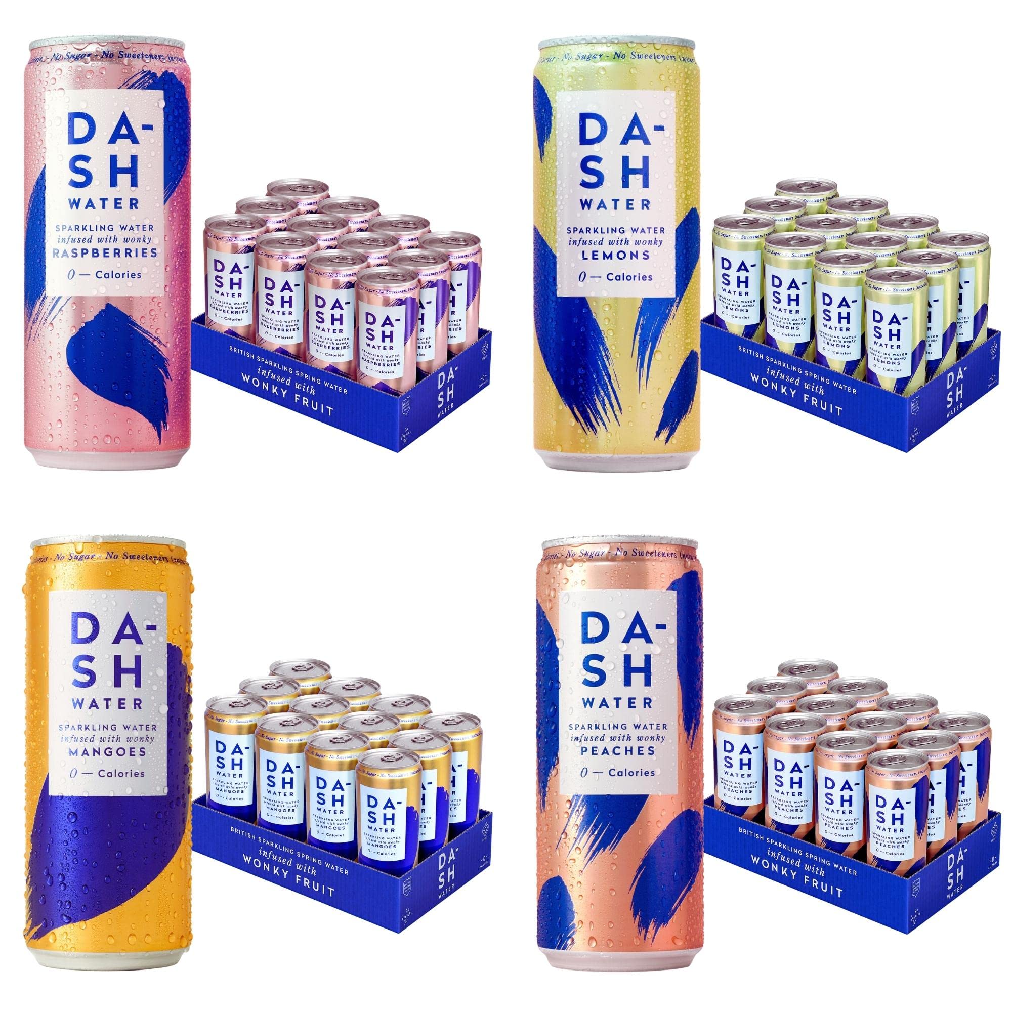 Buy Dash Water Mixed Pack - 48 x Flavoured Sparkling Spring Water ...