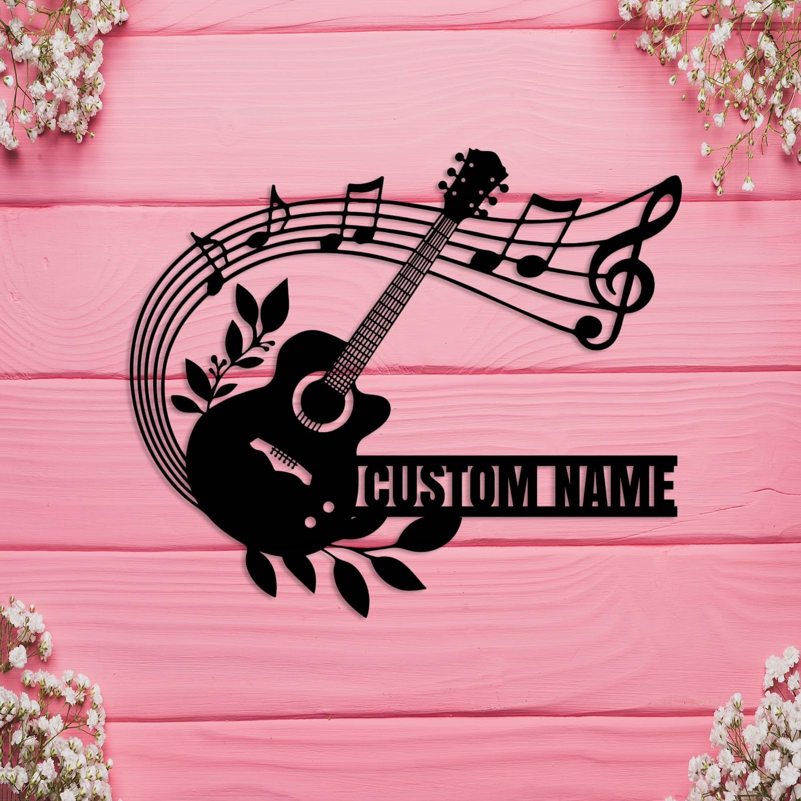 Amazon.com: Metal Guitar Sign Custom,Personalized Guitar Player Name ...