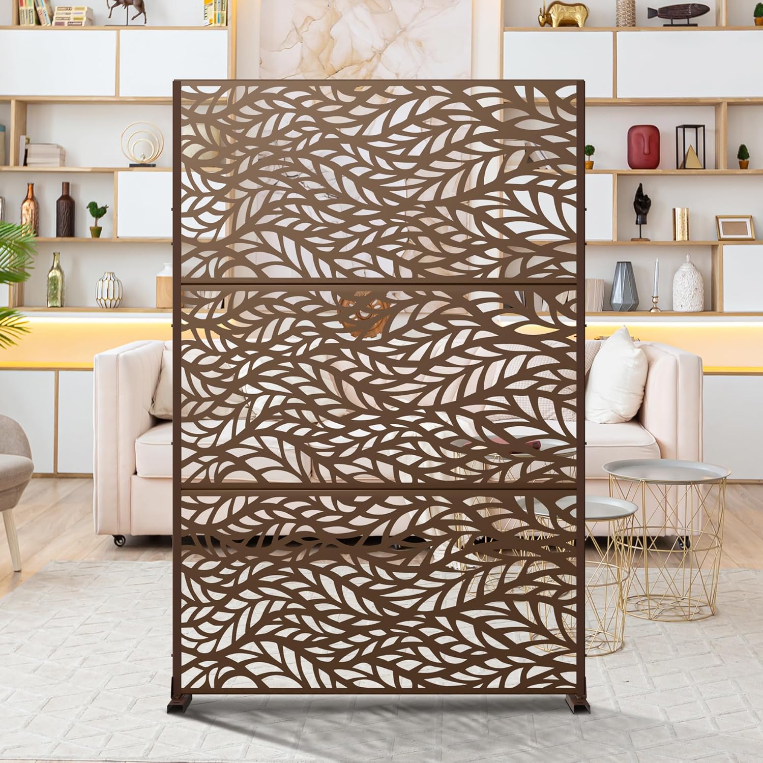 Amazon.com: Metal Privacy Screen Outdoor 72" H×47" W,Freestanding ...
