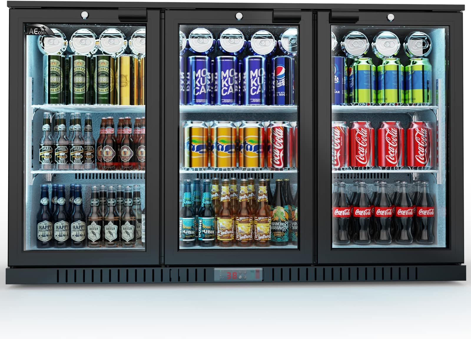 Amazon.com: BODEGACOOLER Back Bar Cooler With 3 Glass Doors,Counter ...