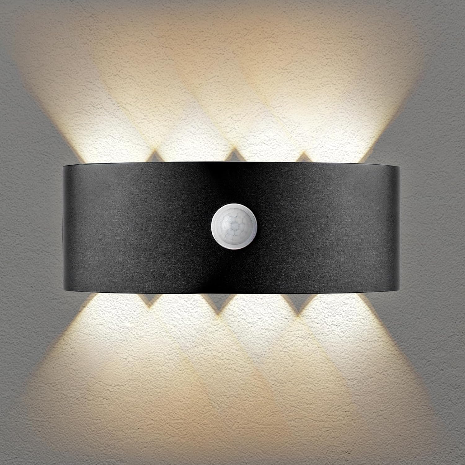 Gebiuhoo Wandleuchte Innen mit Bewegungsmelder 8W Wandlampe LED ...