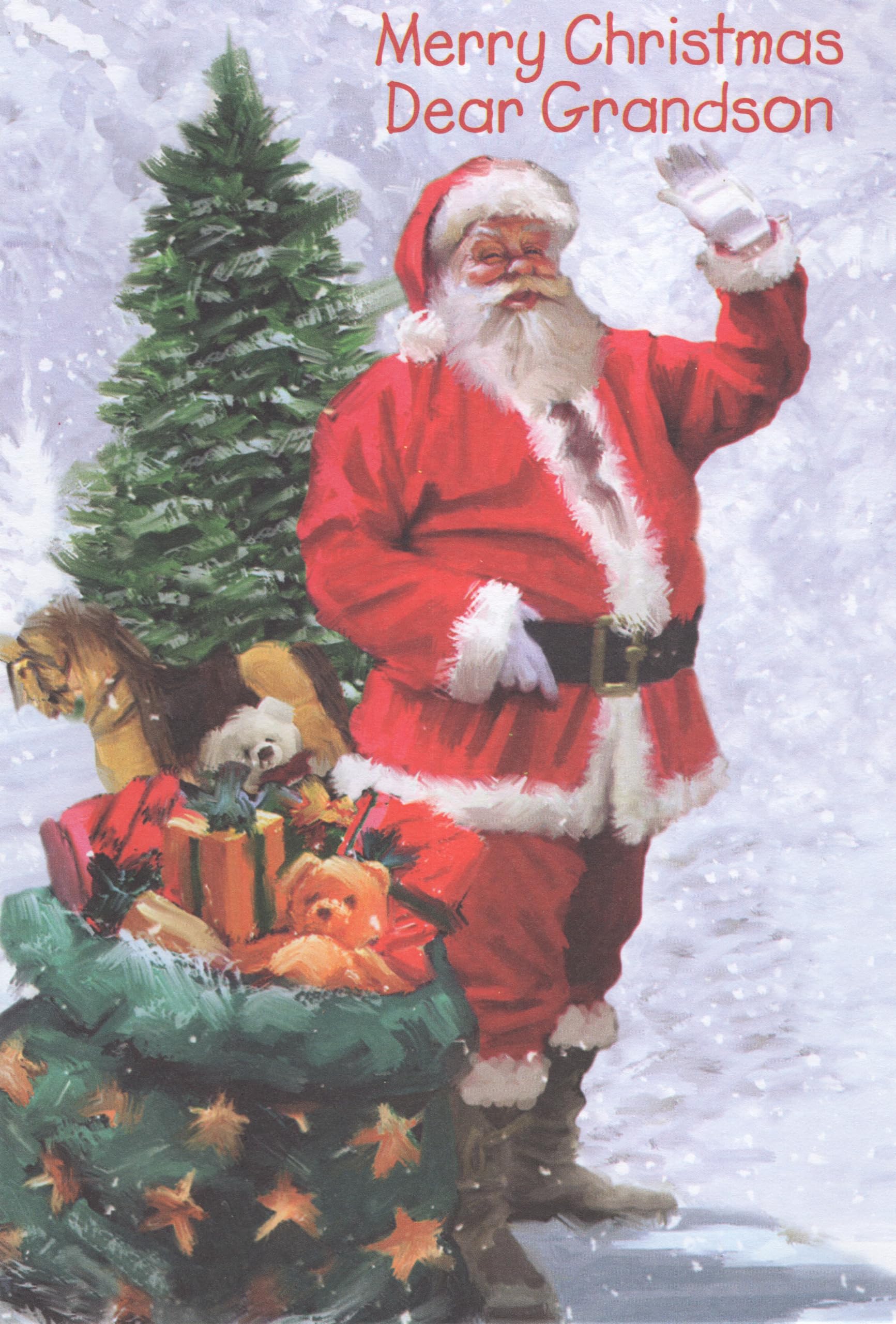 Amazon.com : Merry Christmas Card for Dear Grandson - Hope Your ...