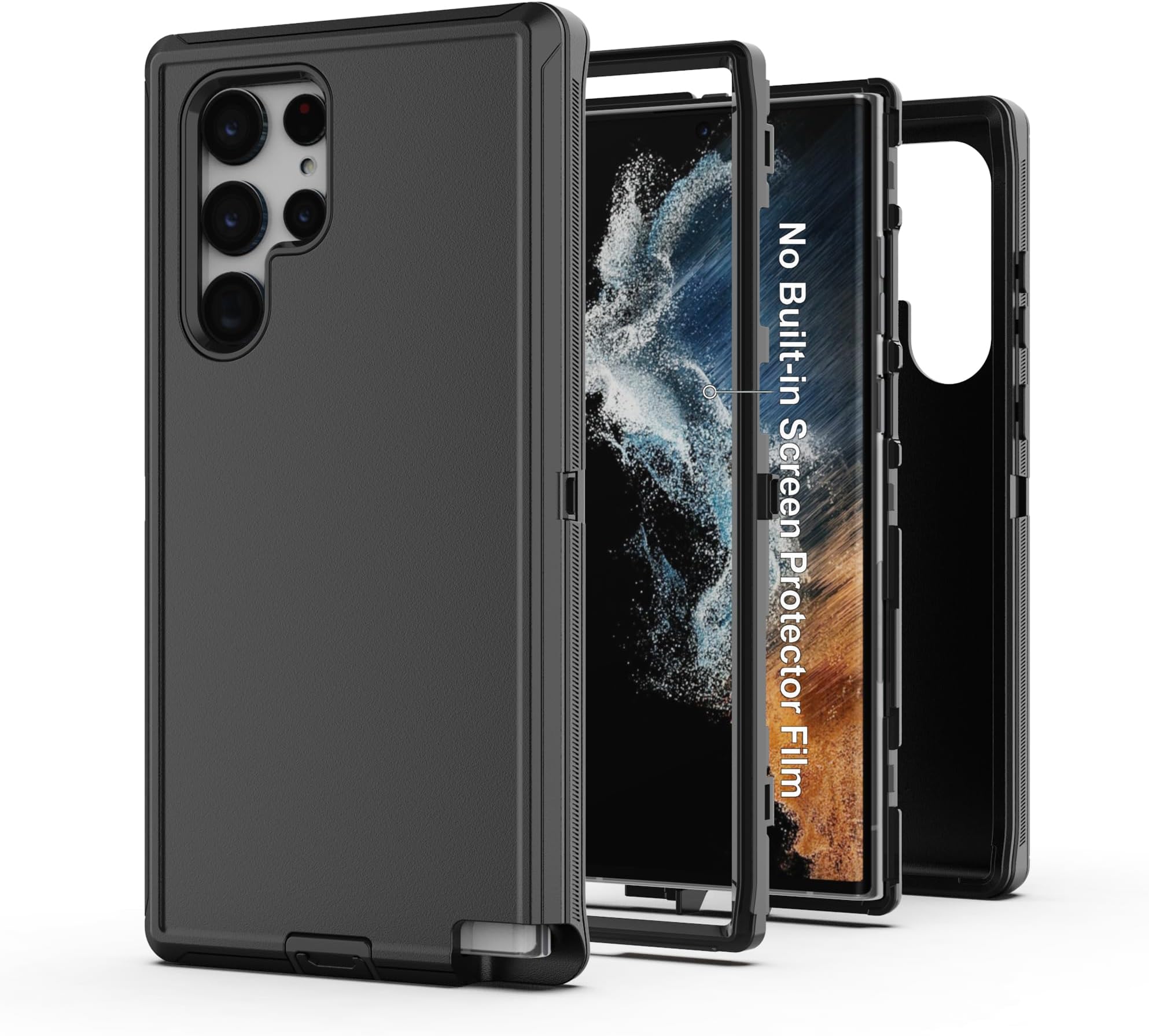 Amazon.com: for Samsung Galaxy S22 Ultra Case: Dual Layer Protective Heavy Duty Cell Phone Cover ...