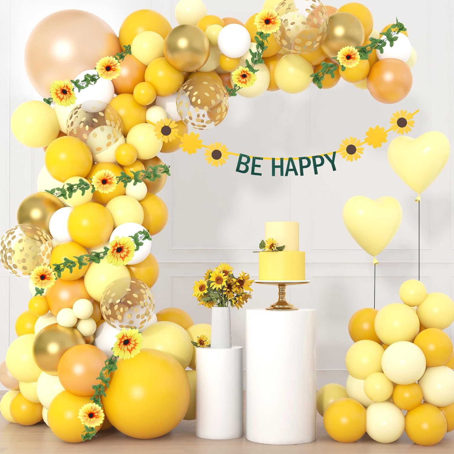 Amazon.com: Sunflower Birthday Party Decorations, 114Pcs Sunflower ...