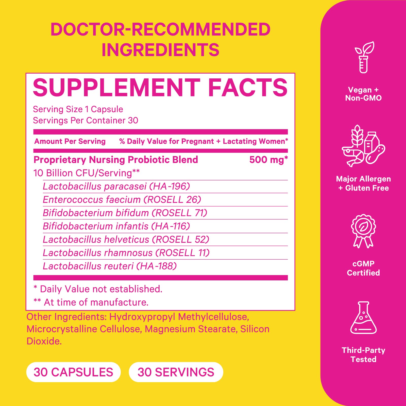 Snapklik.com : Pink Stork Lactation Probiotic - 10 Billion CFUs Multi ...