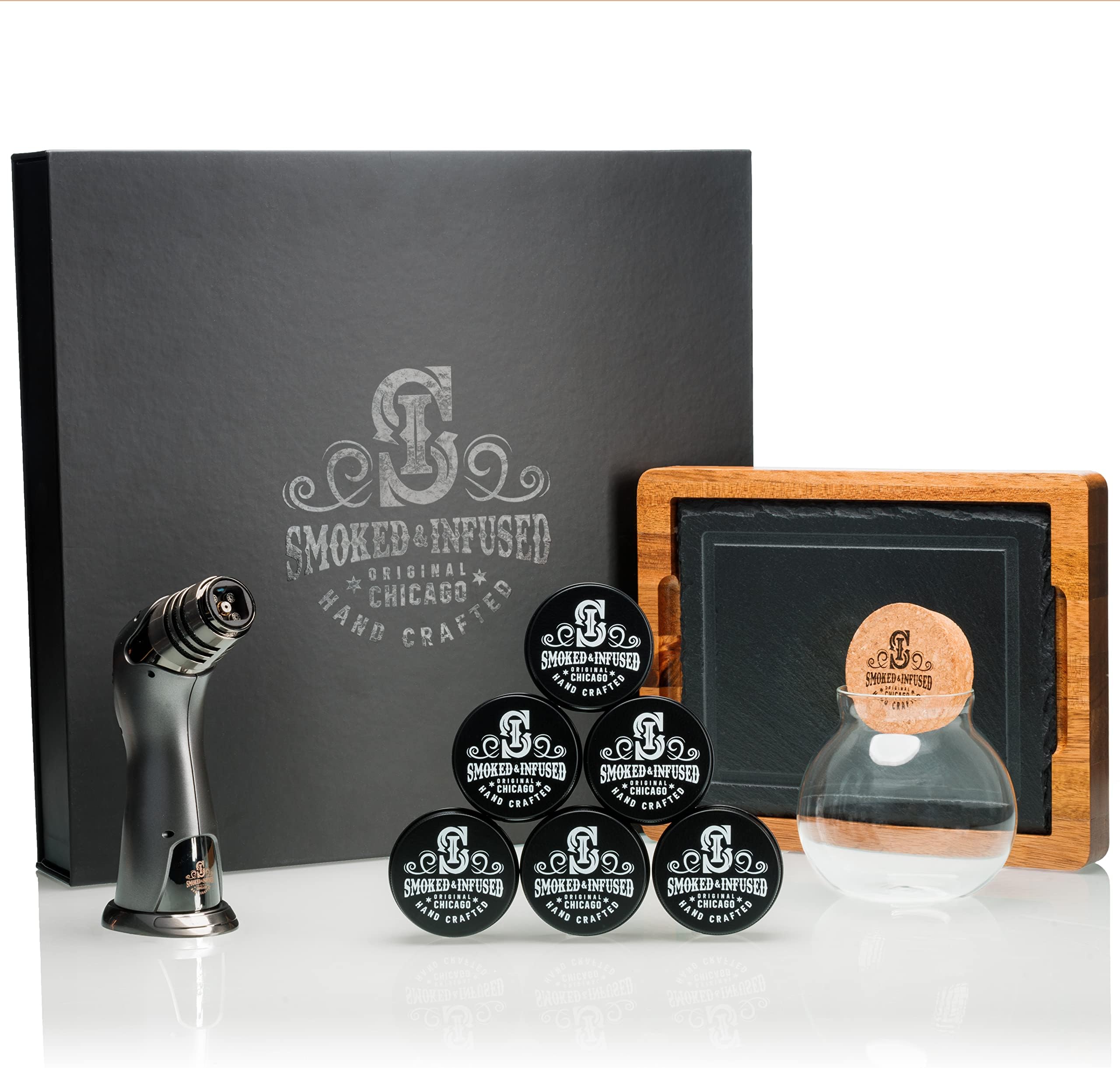 Amazon.com : Smoked and Infused Cocktail Smoker Kit w/Torch - Six ...