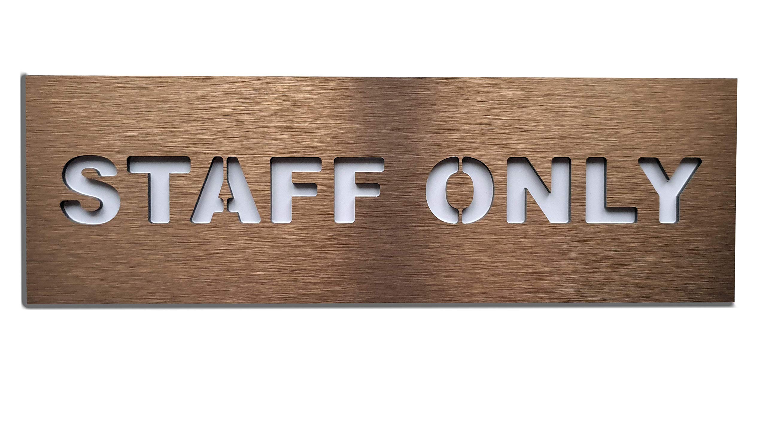 Bsydesign Aluminium Bronze Staff Only Sign Office Plaque For Business ...