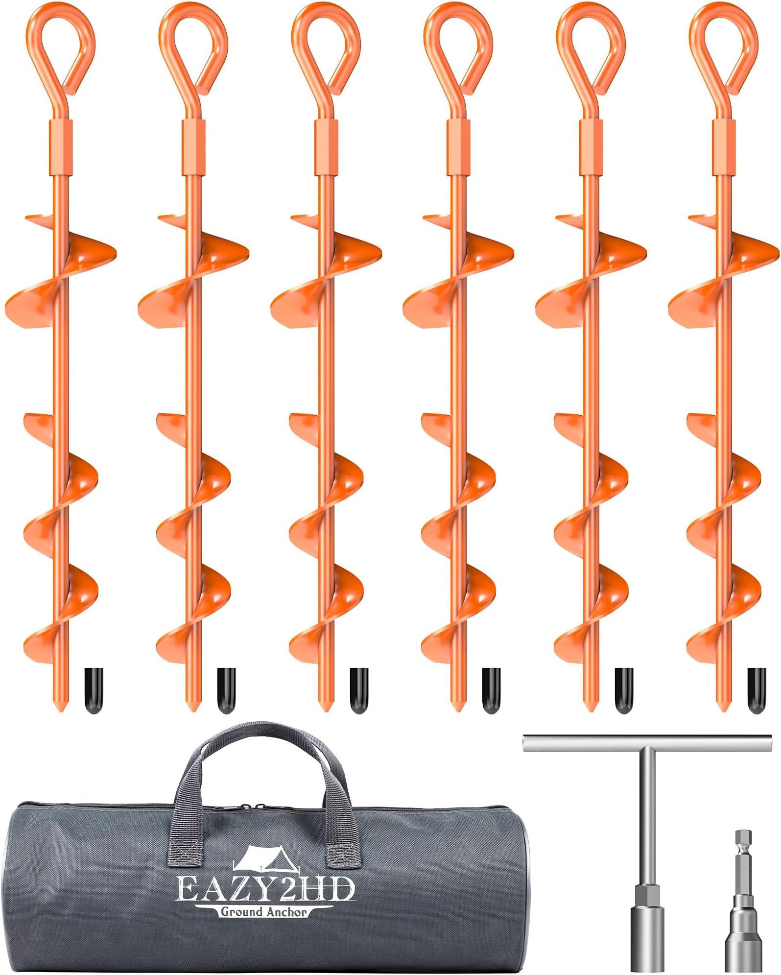 Amazon.com : Eurmax USA Canopy Tent Stakes Dog Tie Out Stakes Corkscrew ...