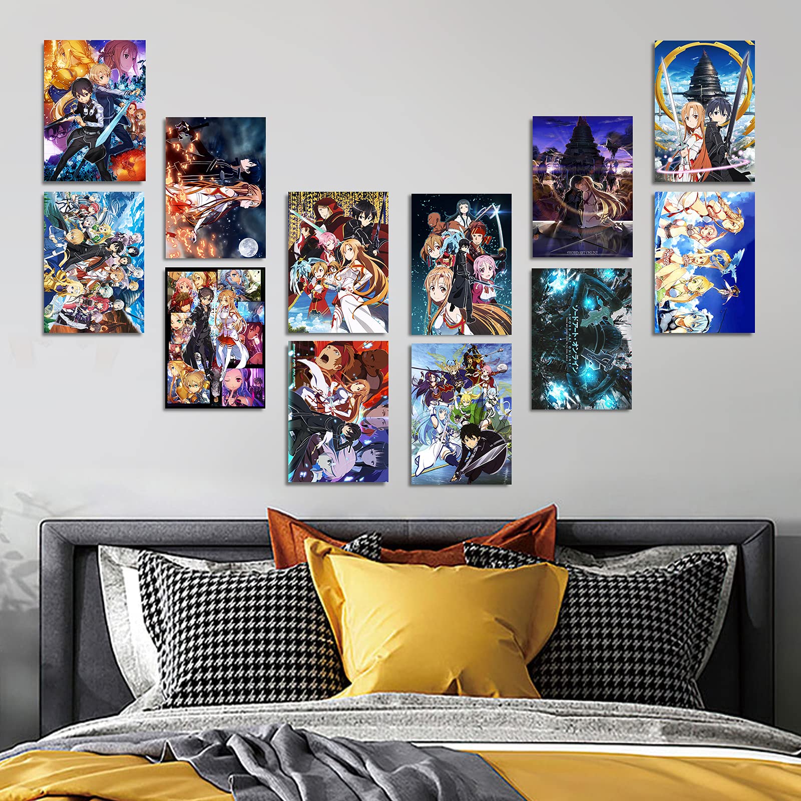 Sword Art Online Poster Set of 12 PCS Sao Poster Kirito Posters Asuna ...