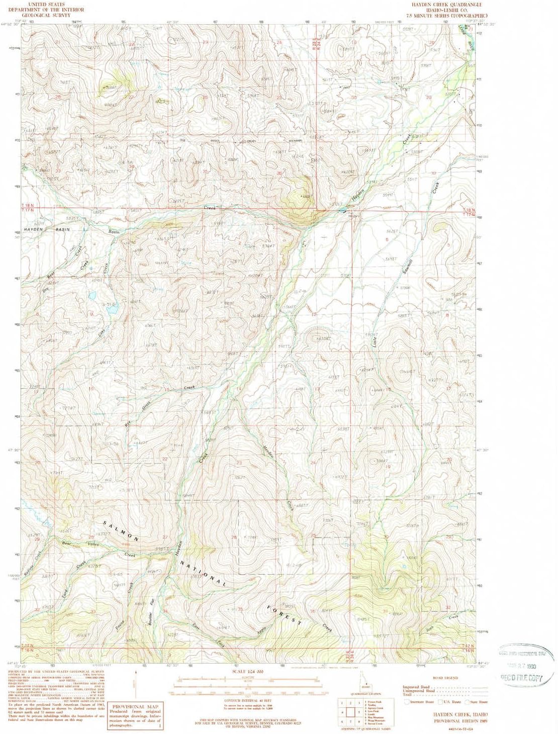 Amazon.com : YellowMaps Hayden Creek ID topo map, 1:24000 Scale, 7.5 X ...