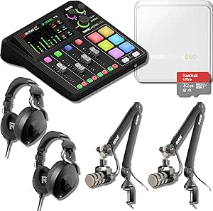 Amazon.com: Rode RODECaster Duo with 2x Rode Podmic Dynamic Podcast ...