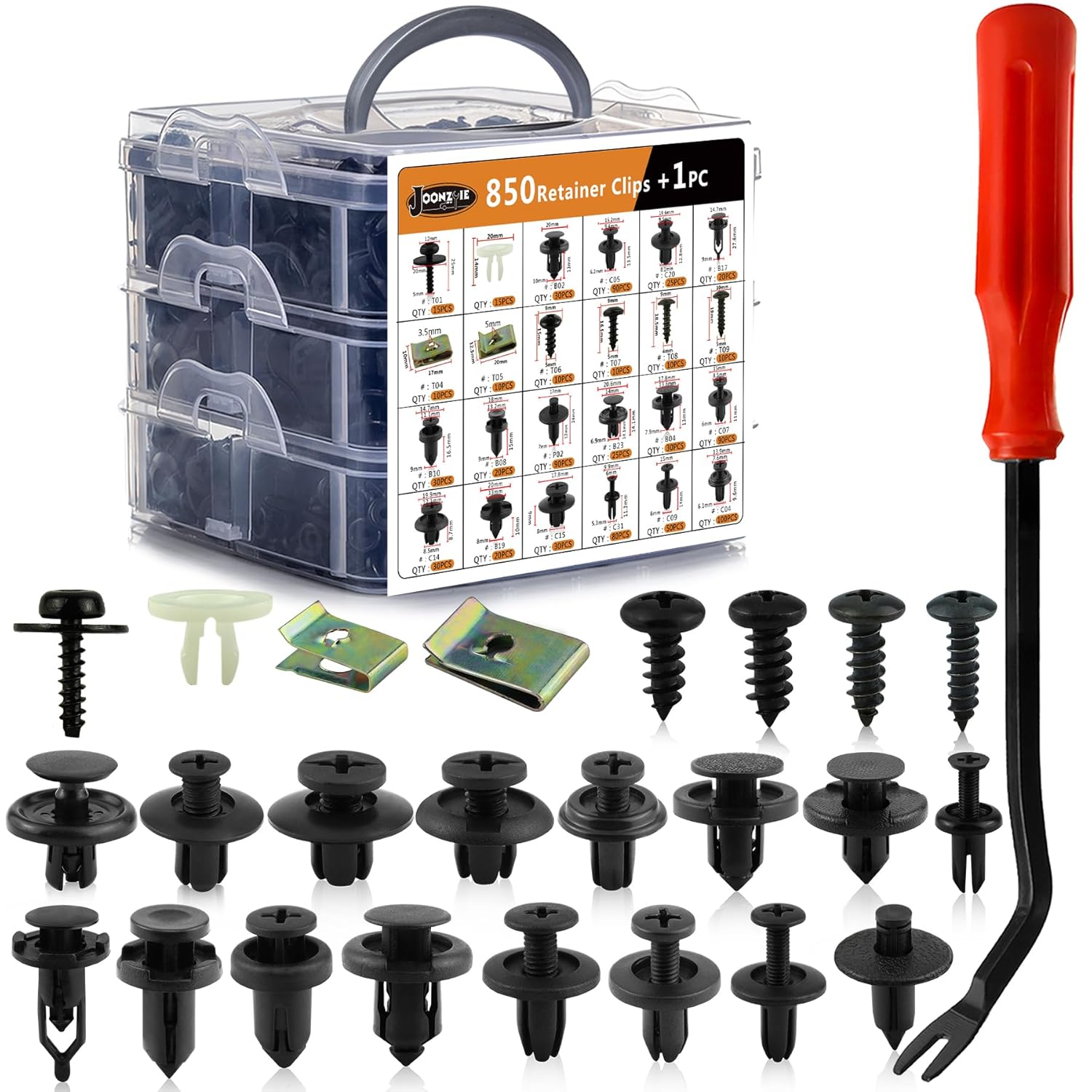 Car Retainer Clips Bumper Clips Plastic Rivets 851PCS Metal Screw Auto ...