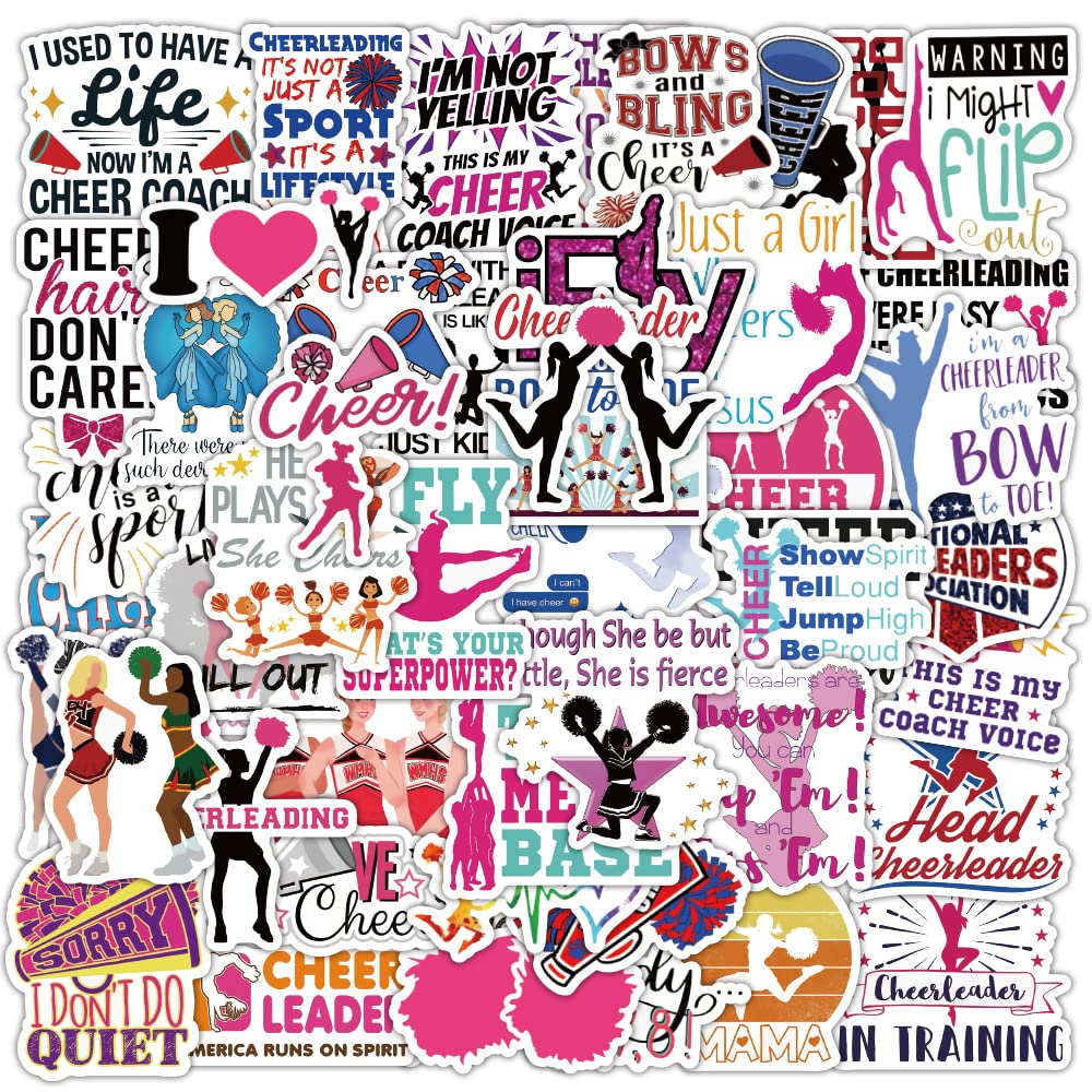 Snapklik.com : 50 Pack Cheer Stickers, Vinyl Perfect Cheer Gifts ...