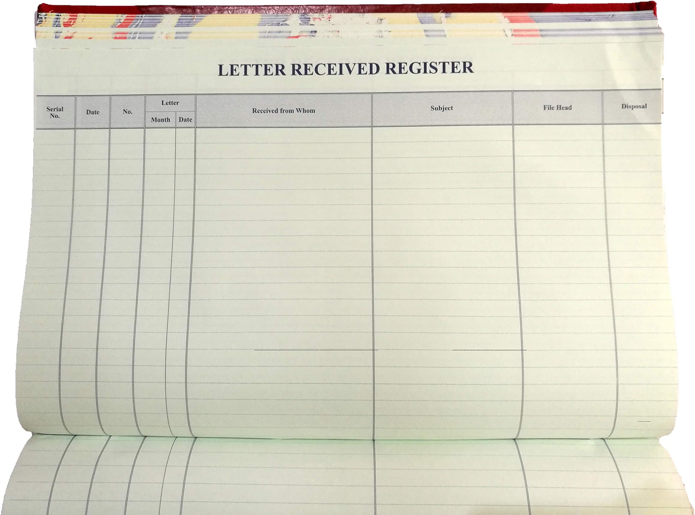 LRS Receive of Letter Record Register for Offices, Schools, Institutes ...