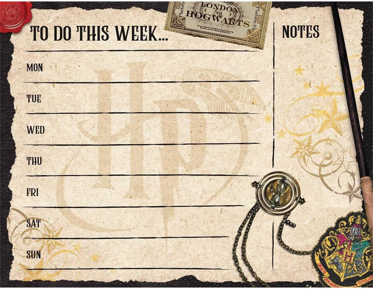 Harry Potter Desk Pad Official Calendar - Non dated weekly planner ...