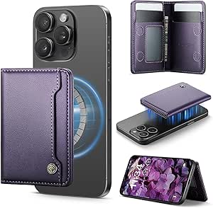 Amazon.com: Vinich for MagSafe Wallet Magnetic RFID Blocking Card Holder Compatible with MagSafe ...