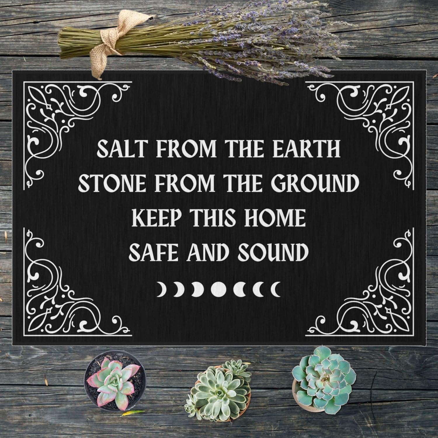 Amazon.com: Witchy Welcome Spell Witch Doormat Inside 16x24 inch Indoor ...