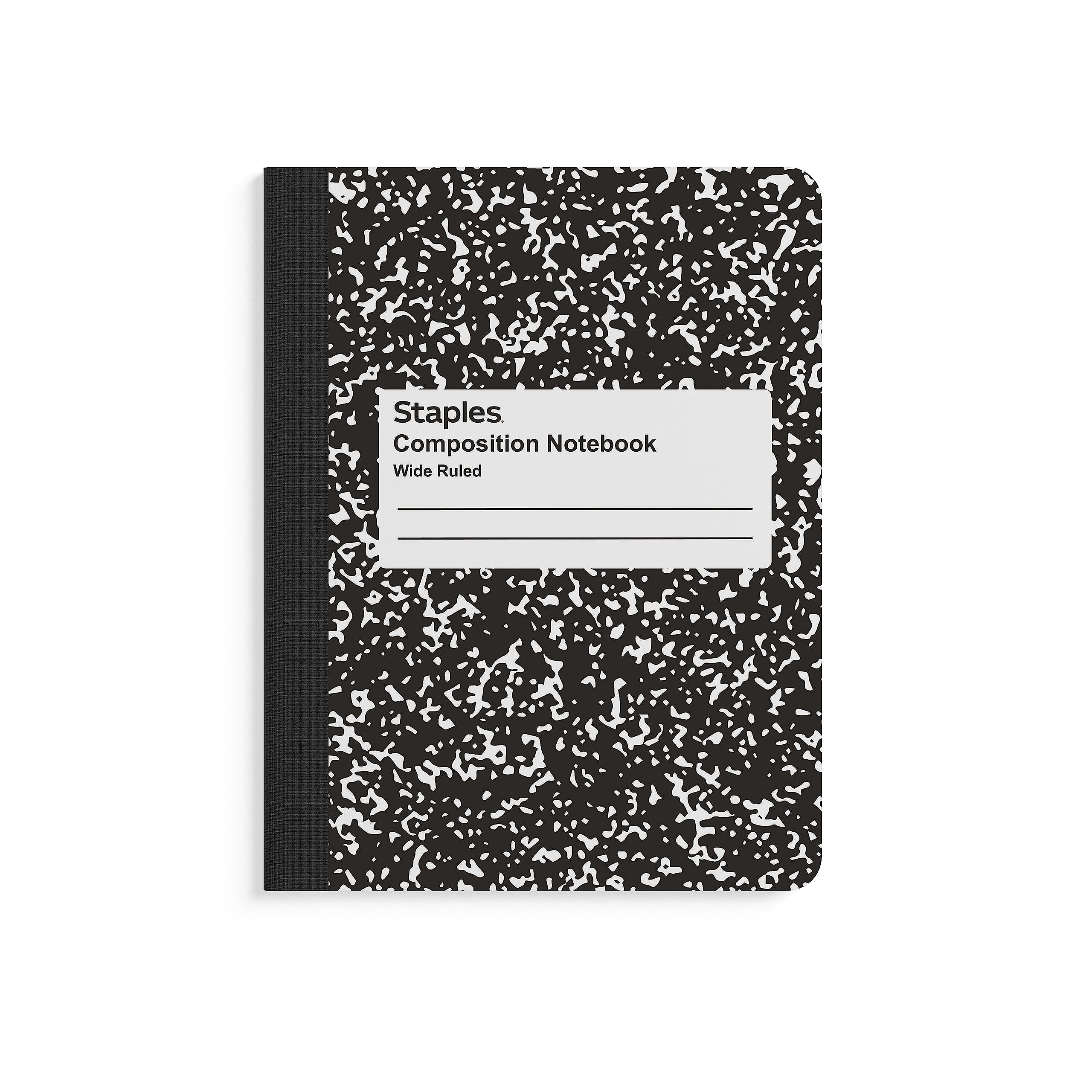 Staples Composition Notebooks, 7.5-inch x 9.75-inch, Wide Ruled, 100 ...