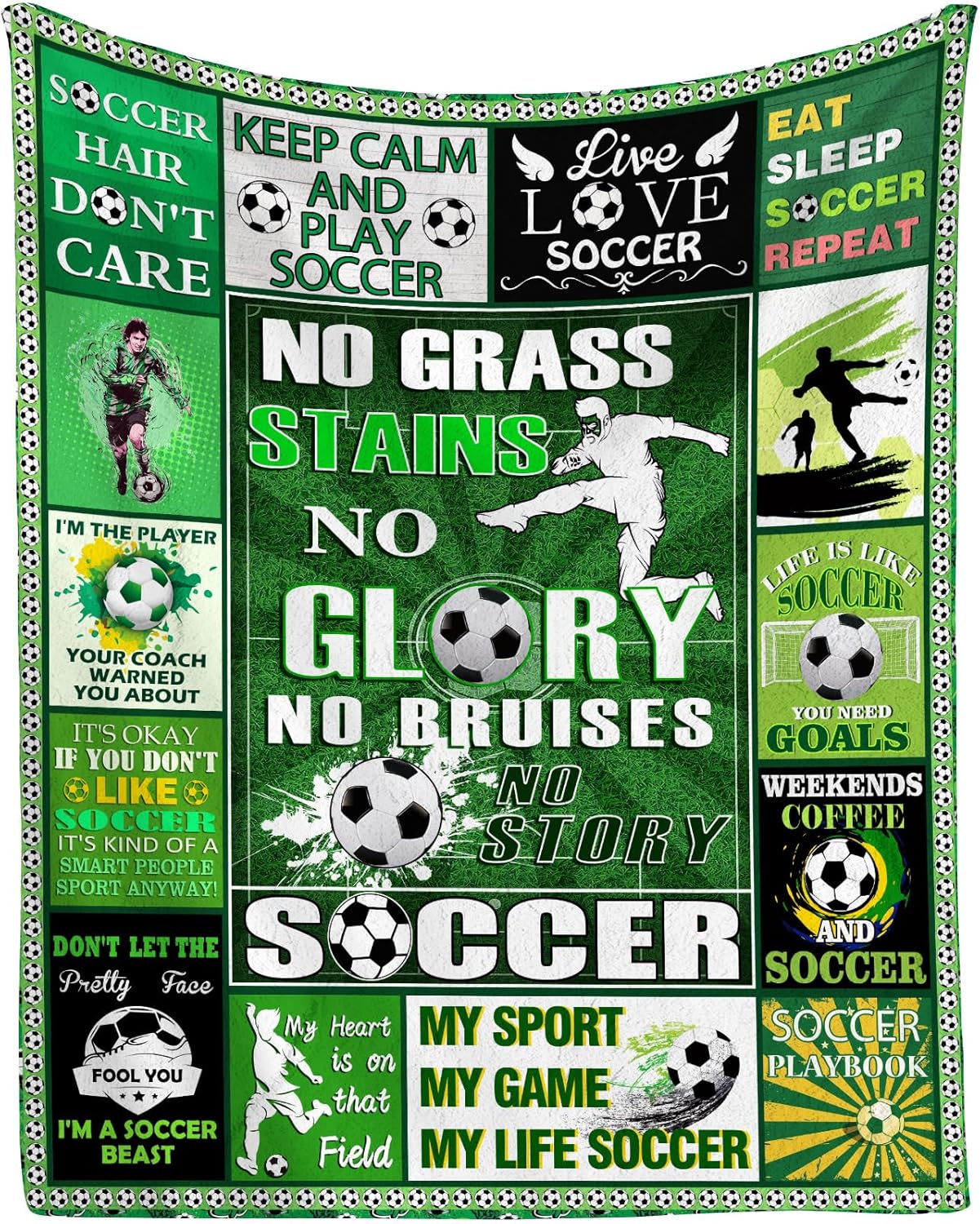 Amazon.com: ALBRINT Soccer Gifts for Boys, Soccer Lover Gifts, Blanket ...