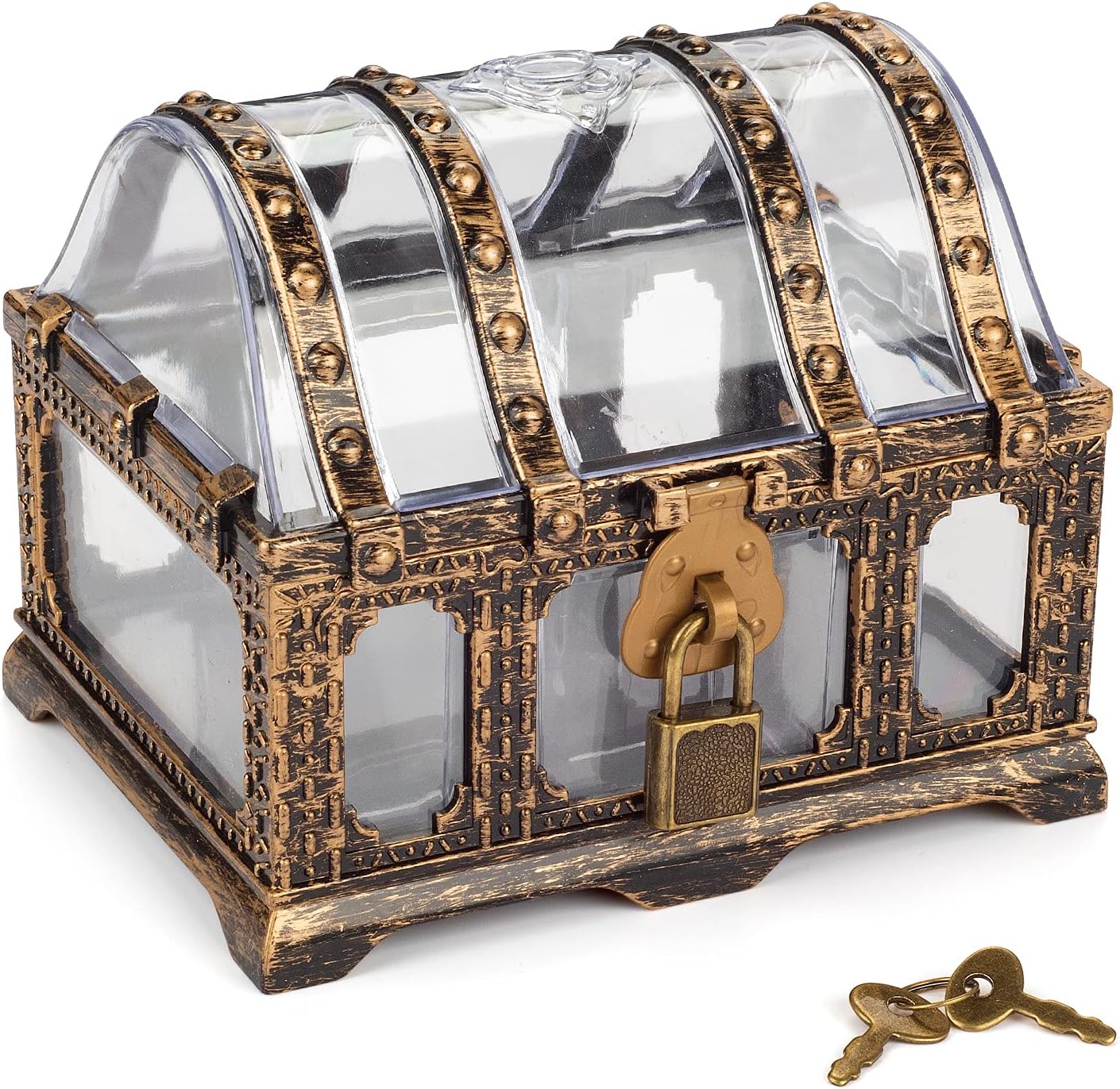 Amazon.com: Sunshine Box Factory Treasure Chest - Rock Box 10" x 6" x 6 ...