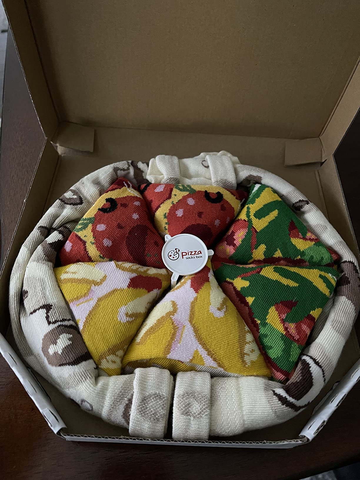 $6/mo - Finance PIZZA SOCKS BOX 4 pairs MIX Hawaii Italian Pepperoni ...