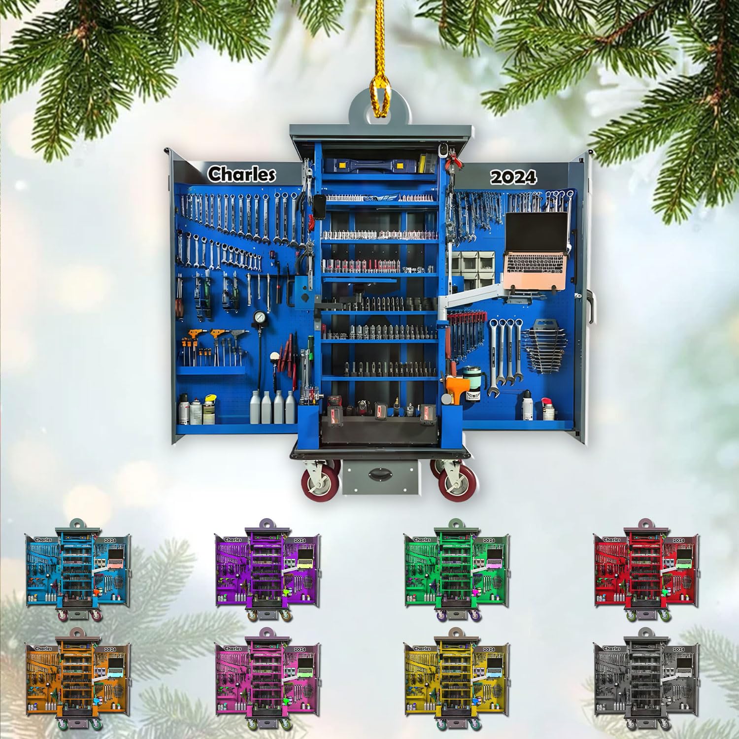 Amazon.com: HomeDesign Personalized Mechanic Tools Ornaments, Custom ...