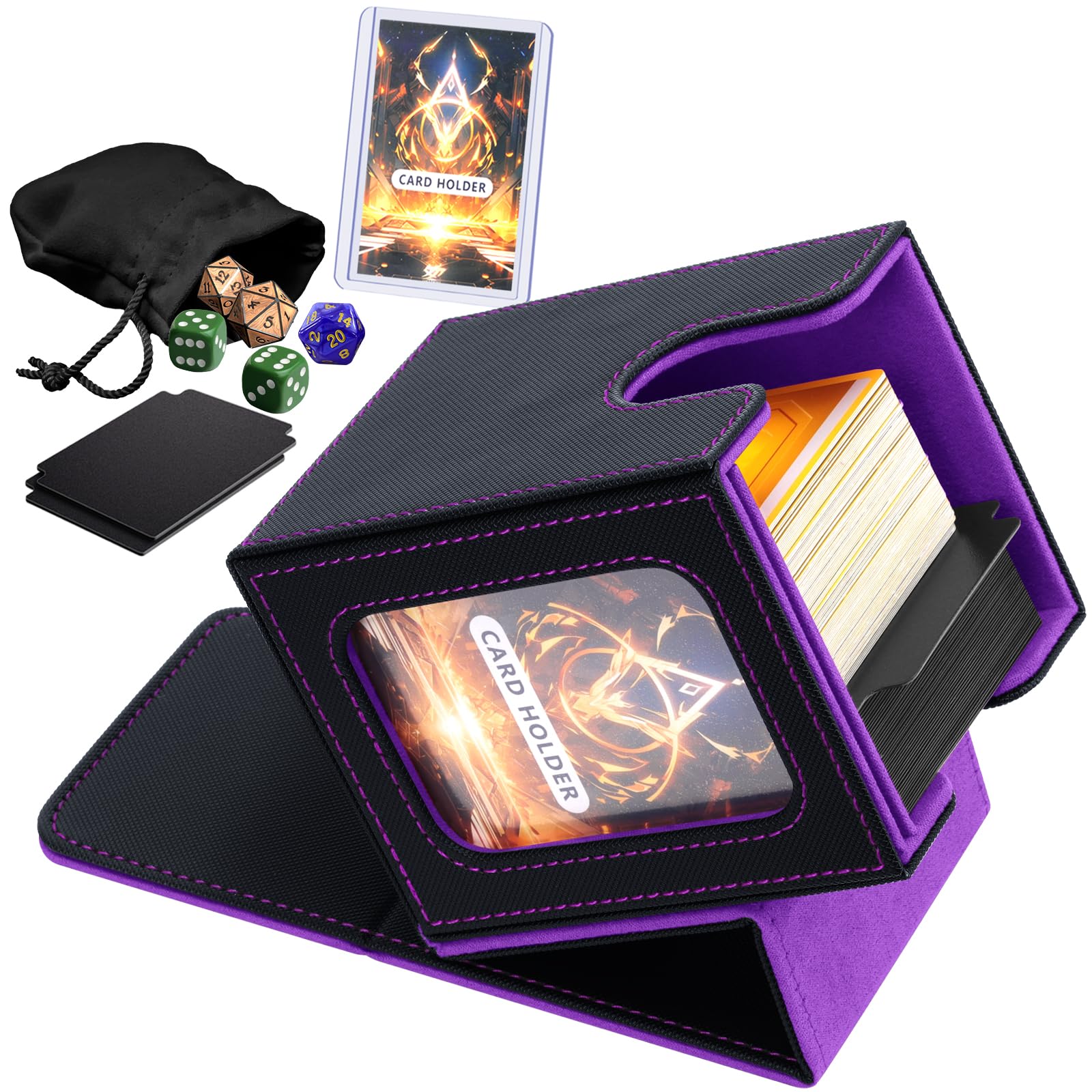 Amazon.com: Homthy Card Deck Case with Commander Display, Card Storage ...