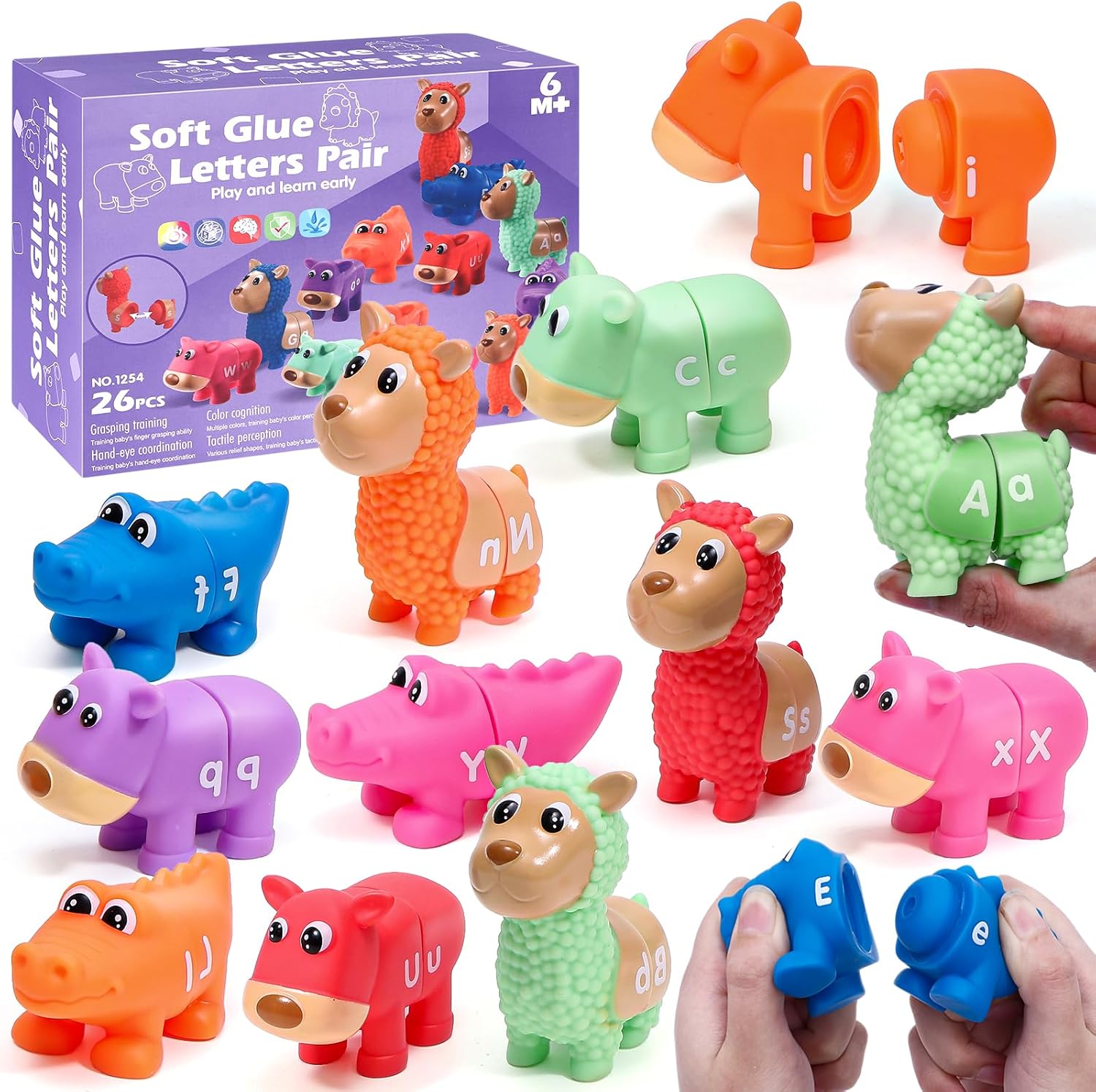 Amazon.com: G.C Alphabet Learning Matching Letter ABC Animals Toys for ...