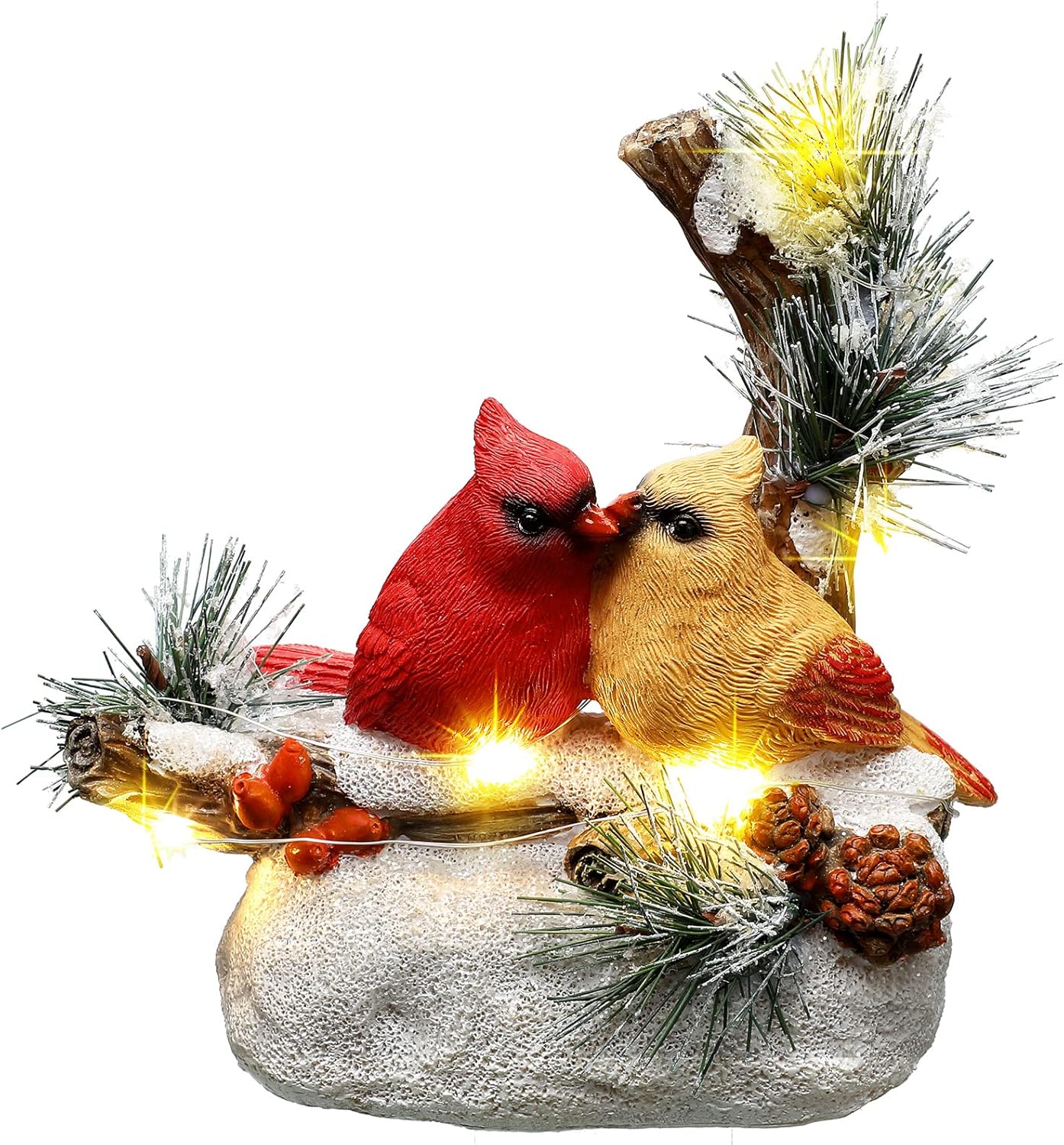 Amazon.com: Cardinal Christmas Tabletop Decorations with LED String ...