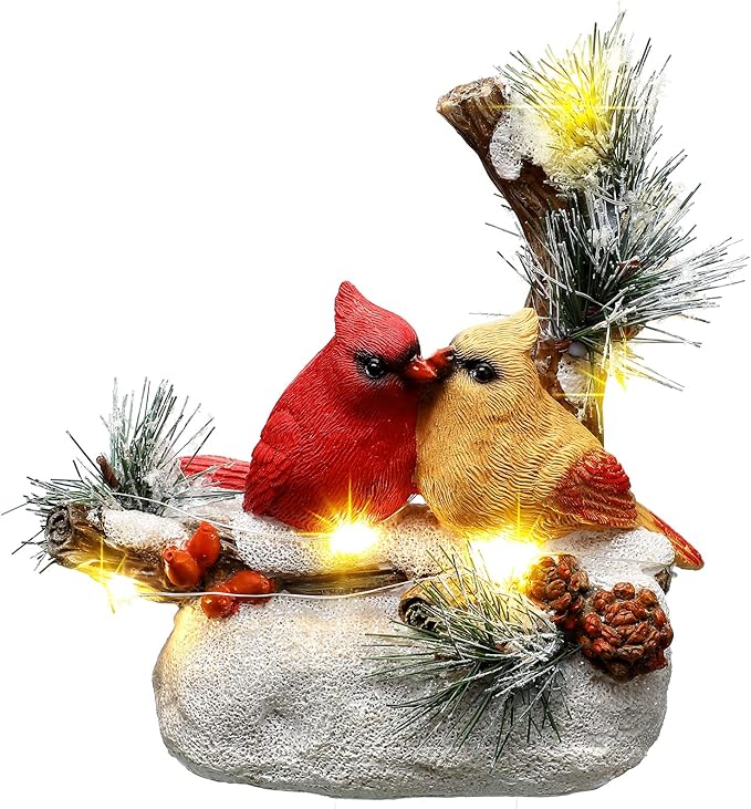 Amazon.com: Cardinal Christmas Tabletop Decorations with LED String ...