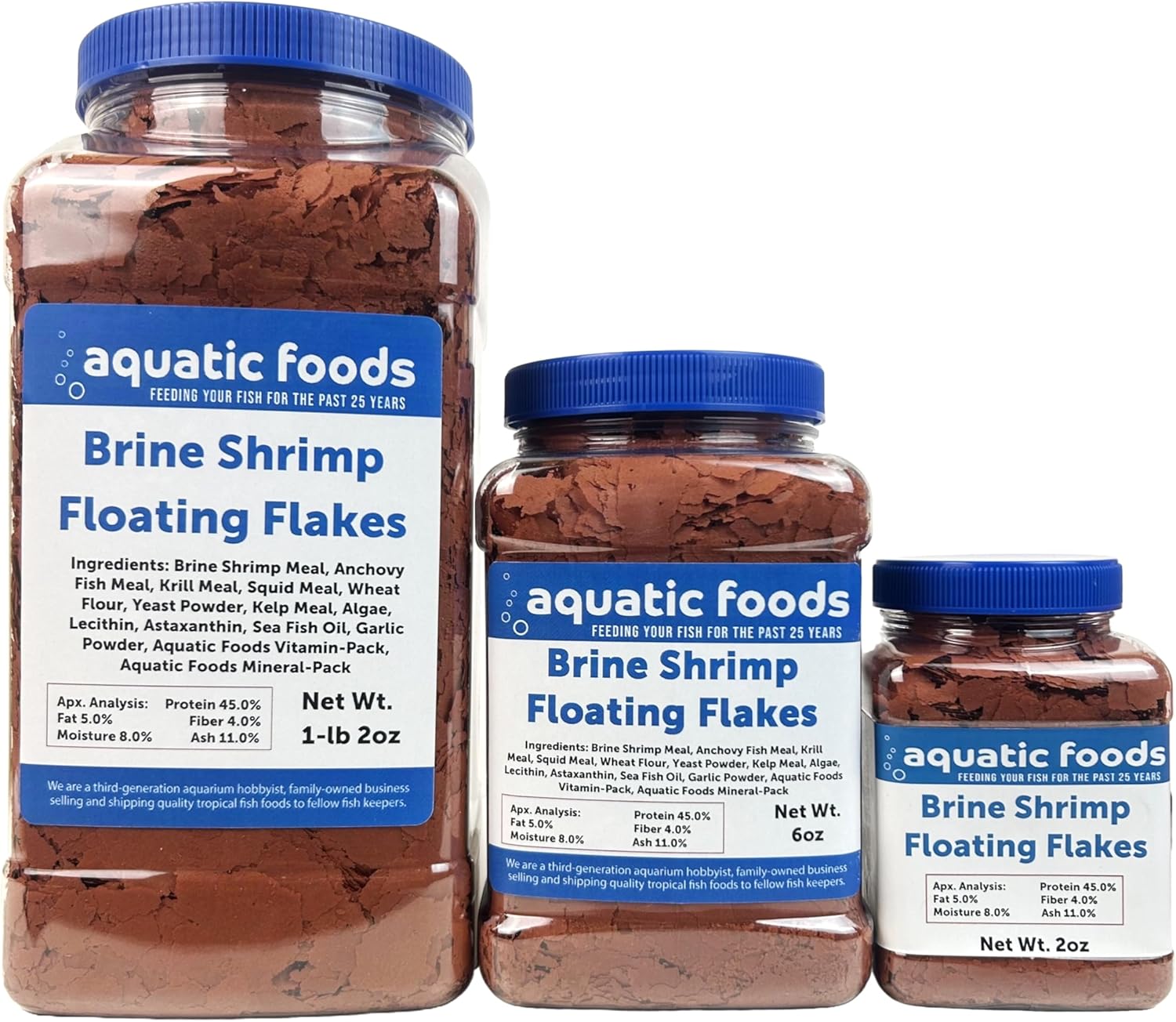 Amazon.com : Aquatic Foods Inc. Brine Shrimp Flakes for All Freshwater ...