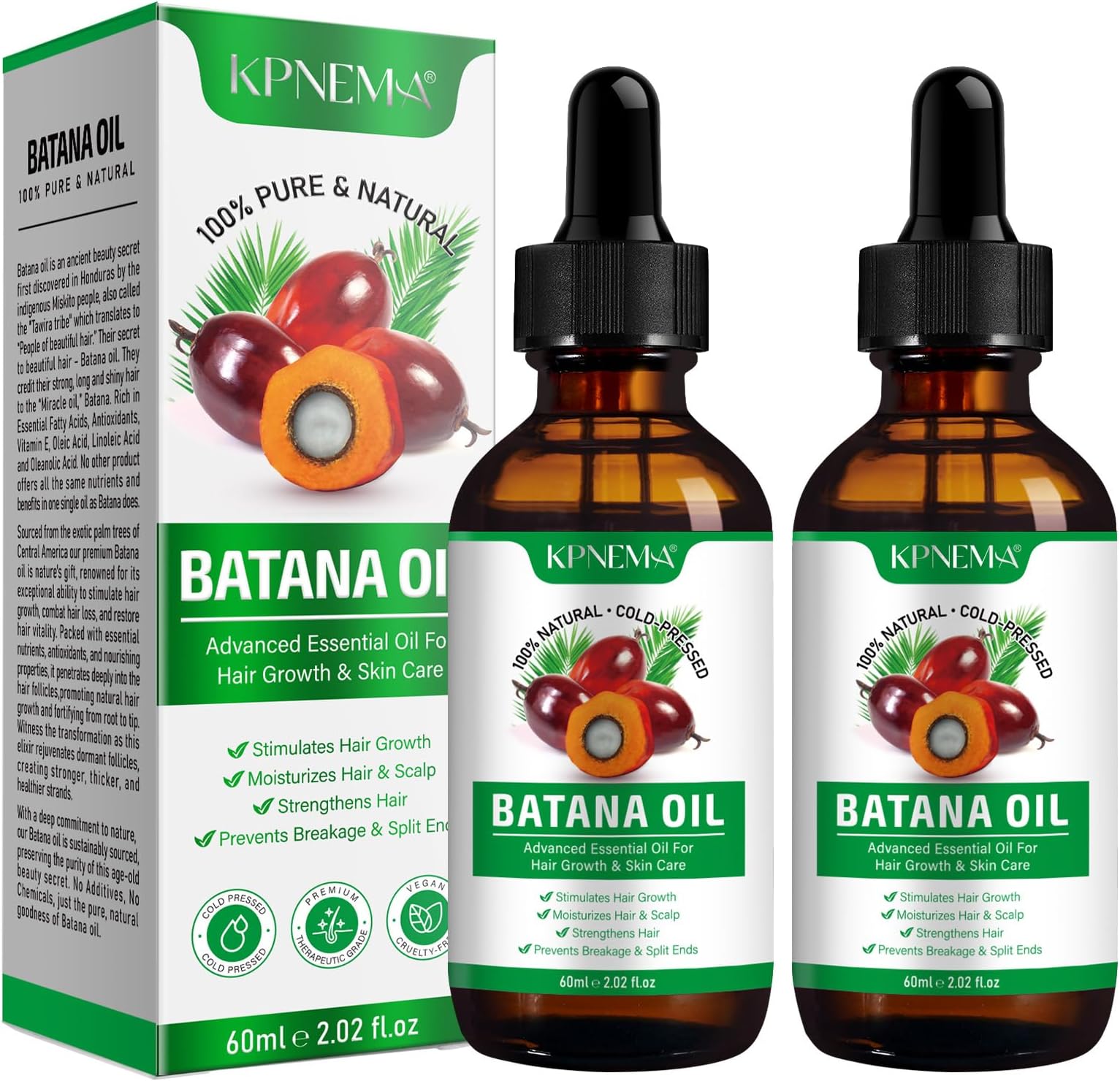 Amazon.com: Batana Oil for Hair Growth, 2 Pack 100% Pure Natural ...